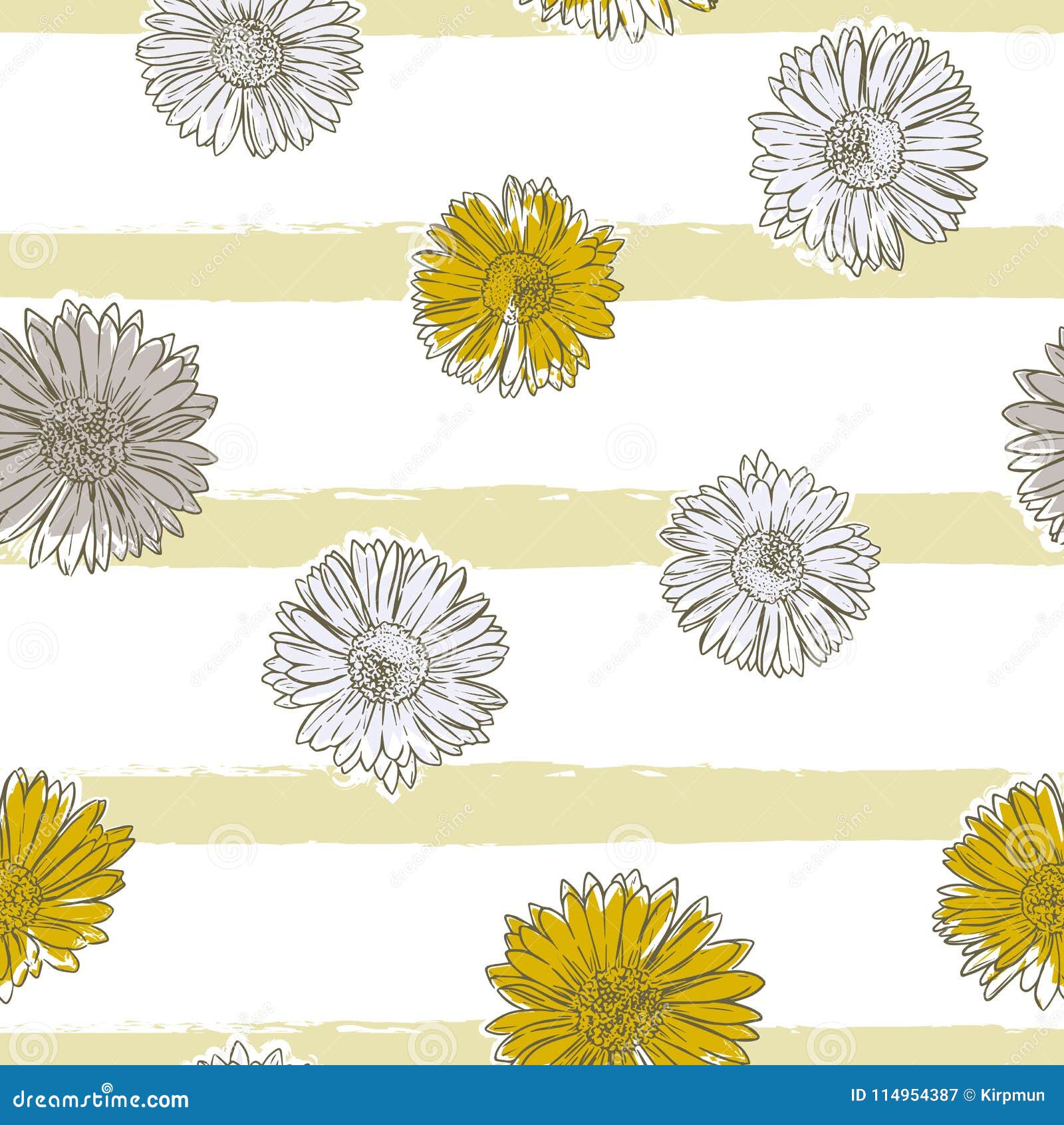 Daisy ,common Daisy . Hand Draw Sketch Vector Stock Vector ...