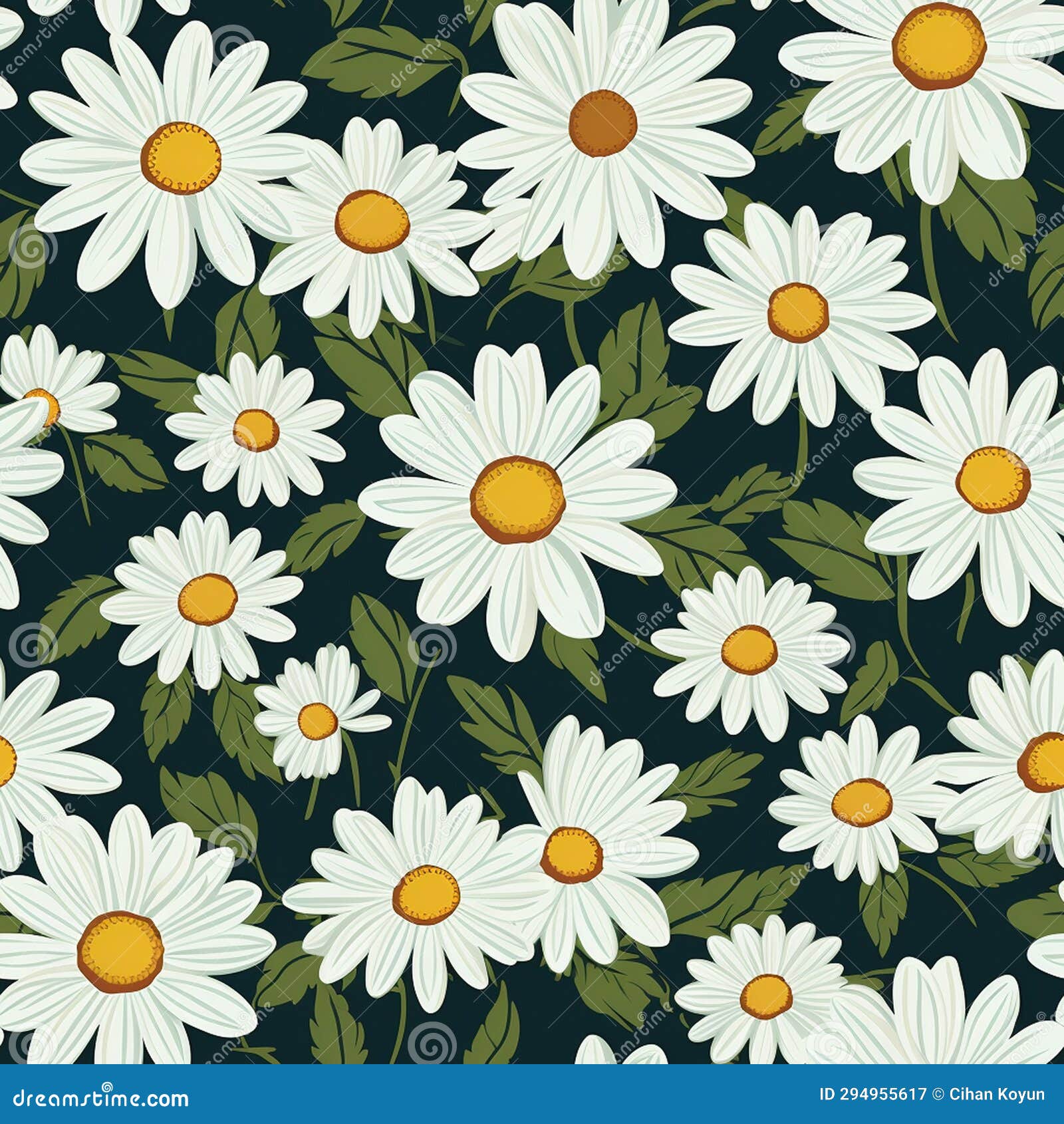 Daisy Dance Floral Pattern Magic Stock Illustration - Illustration of ...