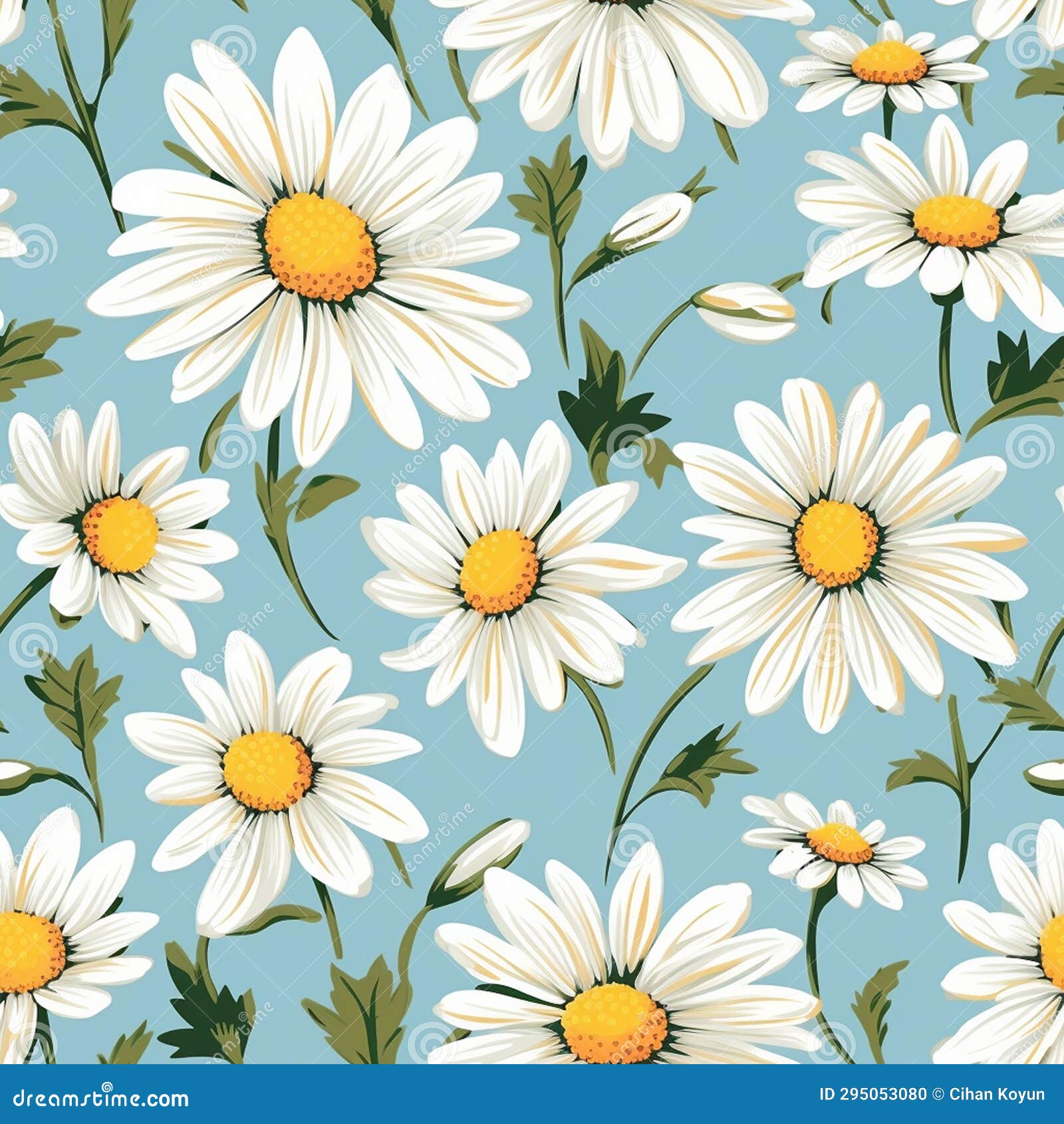 Daisy Dance Floral Pattern Magic Stock Illustration - Illustration of ...