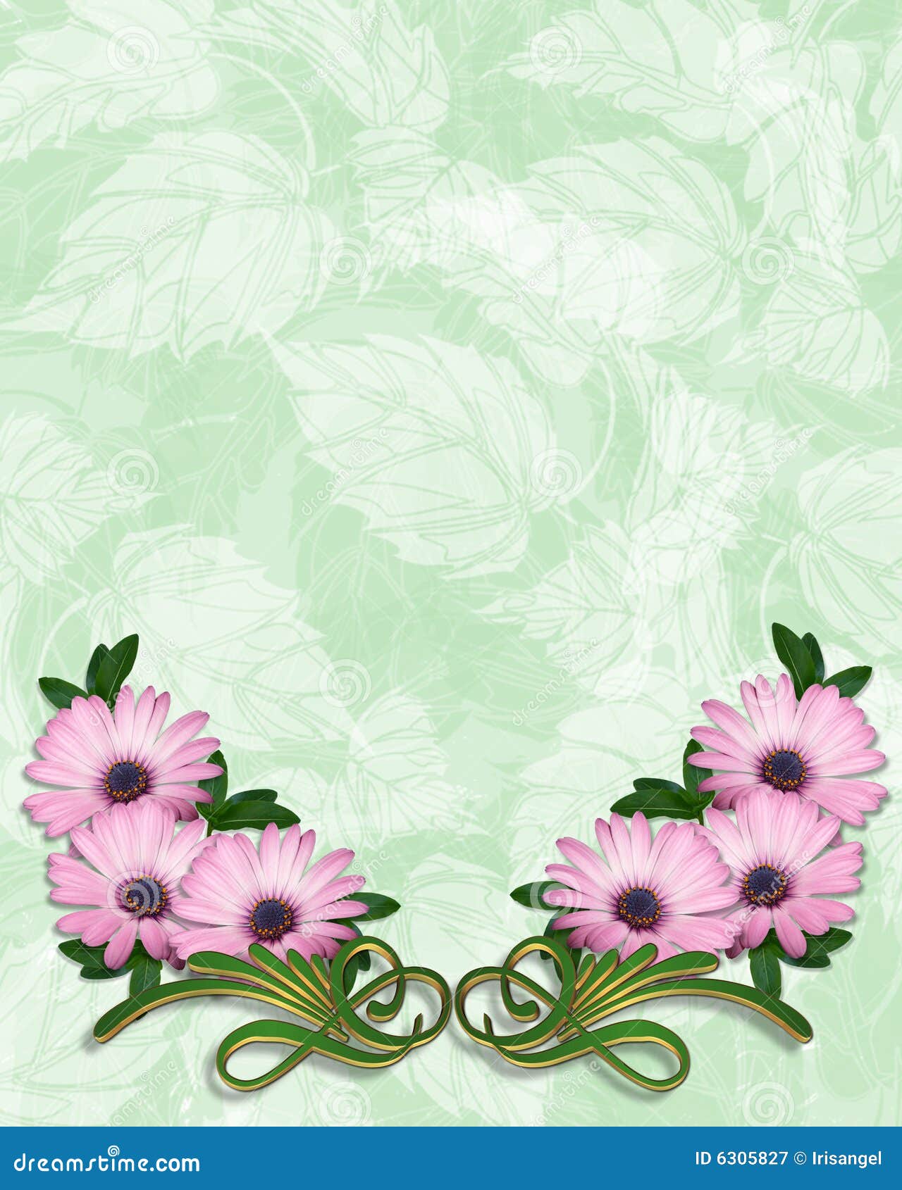 Daisy Floral Invitation Template Stock Illustration - Illustration of ...