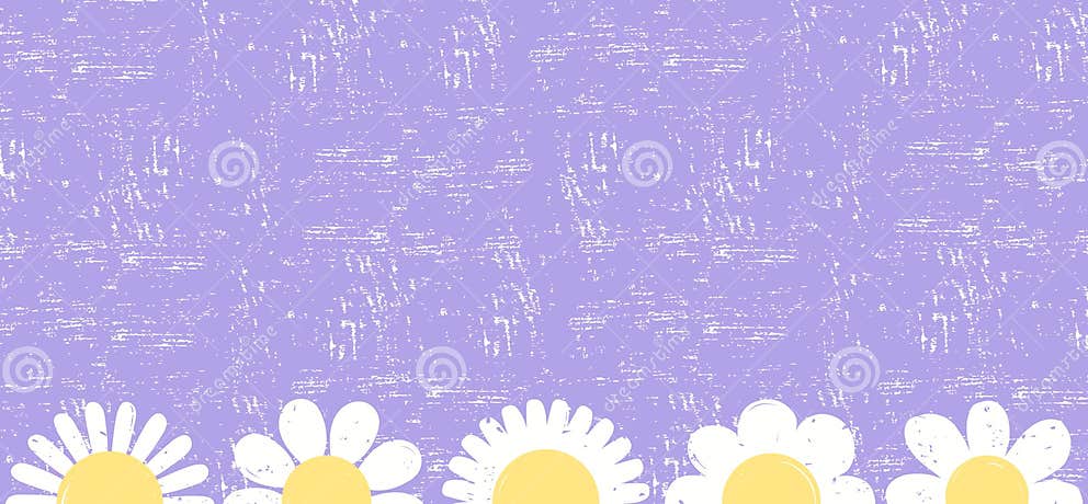 Daisy Flower Horizontal Banners on Textured Background Stock Vector ...
