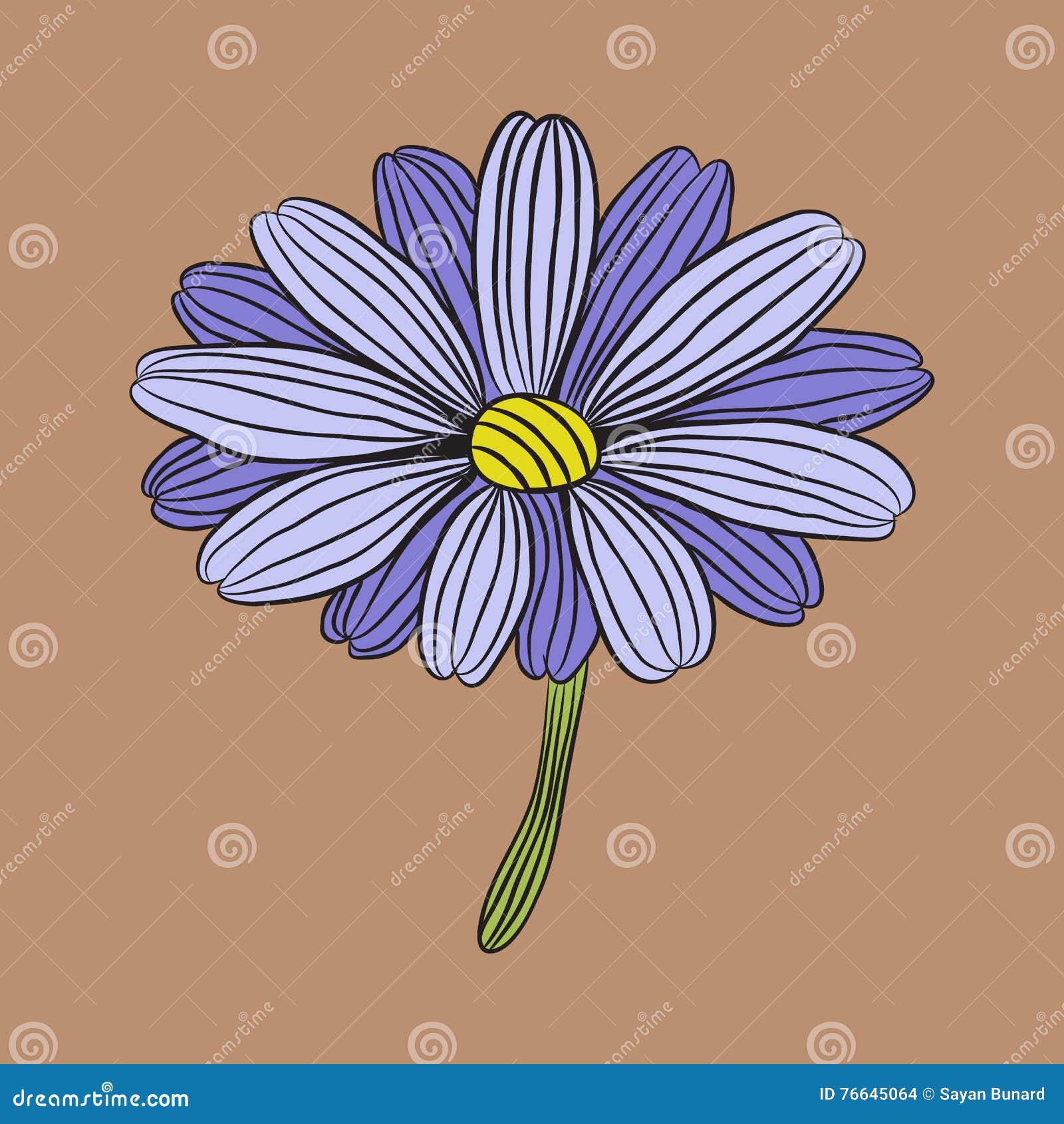 Daisy Flower Illustration Vector Logo Design Stock Vector ...