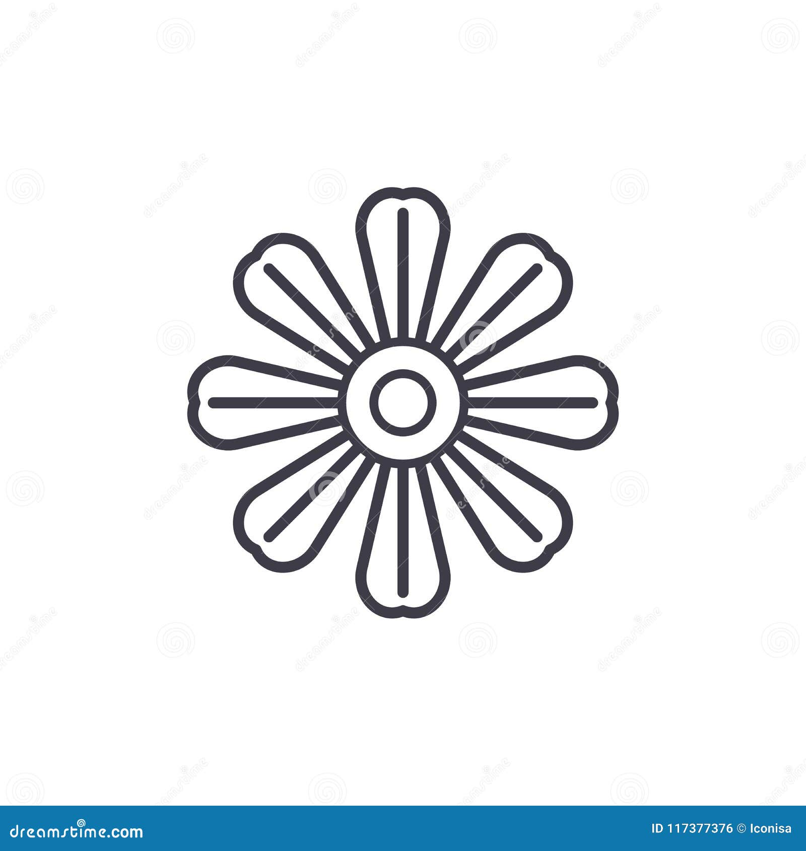 Daisy Flower Line Icon Concept. Daisy Flower Flat Vector Sign, Symbol ...
