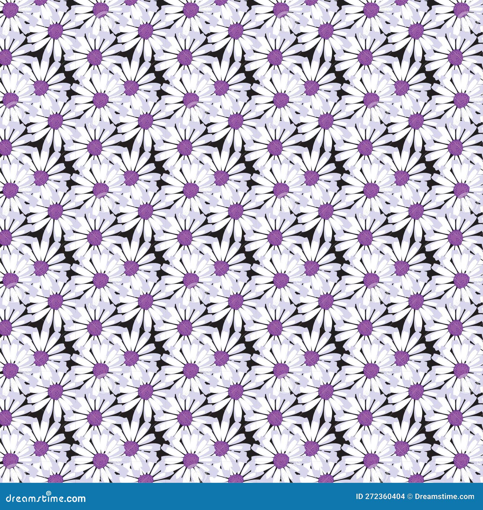 Daisy Flower Pattern. Pretty Floral Pattern Background Stock Vector ...