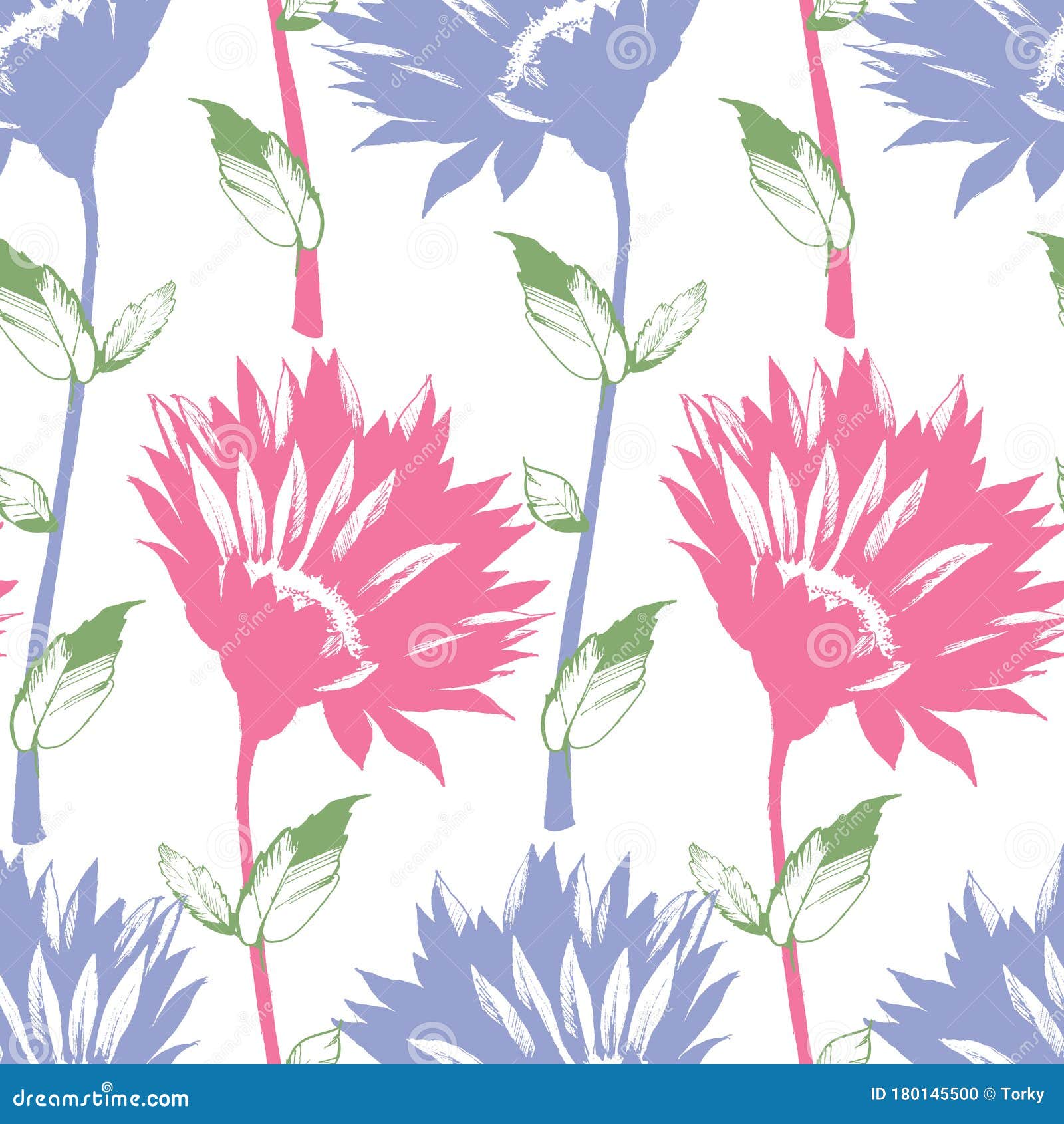 Daisy Flower Seamless Pattern Stock Vector - Illustration of decoration ...