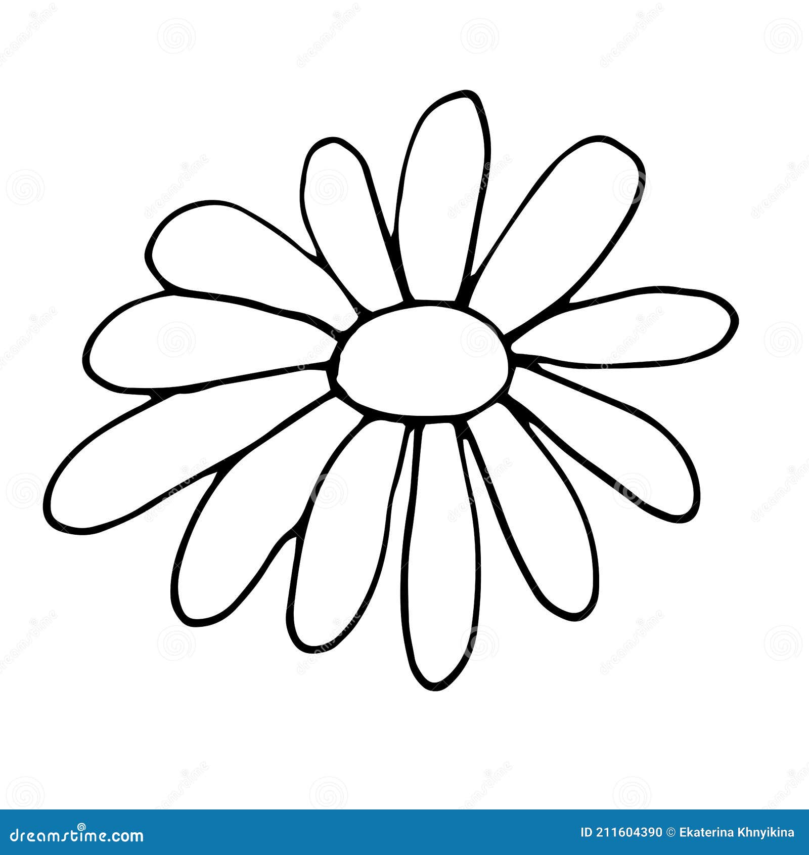 Daisy Flower, Vector Doodle Illustration, Hand Drawn Stock Vector ...