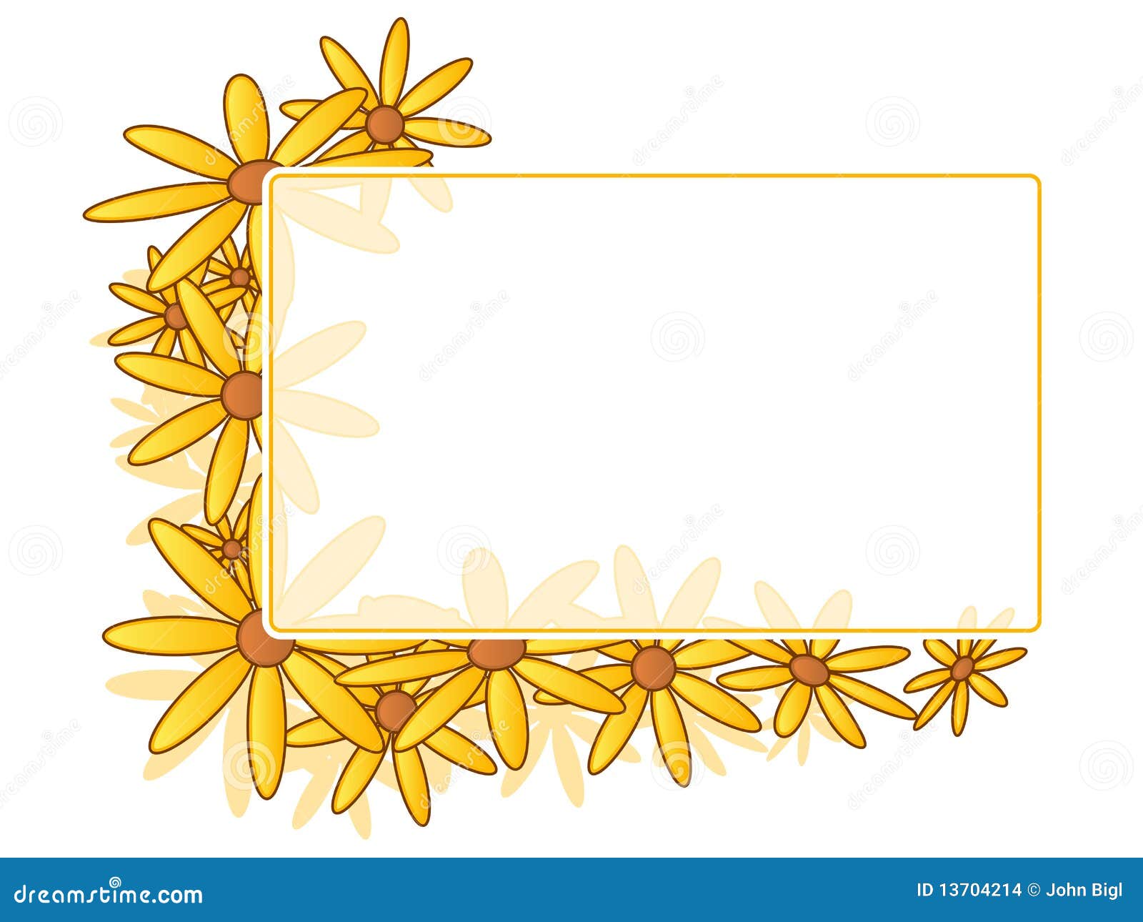 Daisy frame stock vector. Illustration of blossom, spring - 13704214