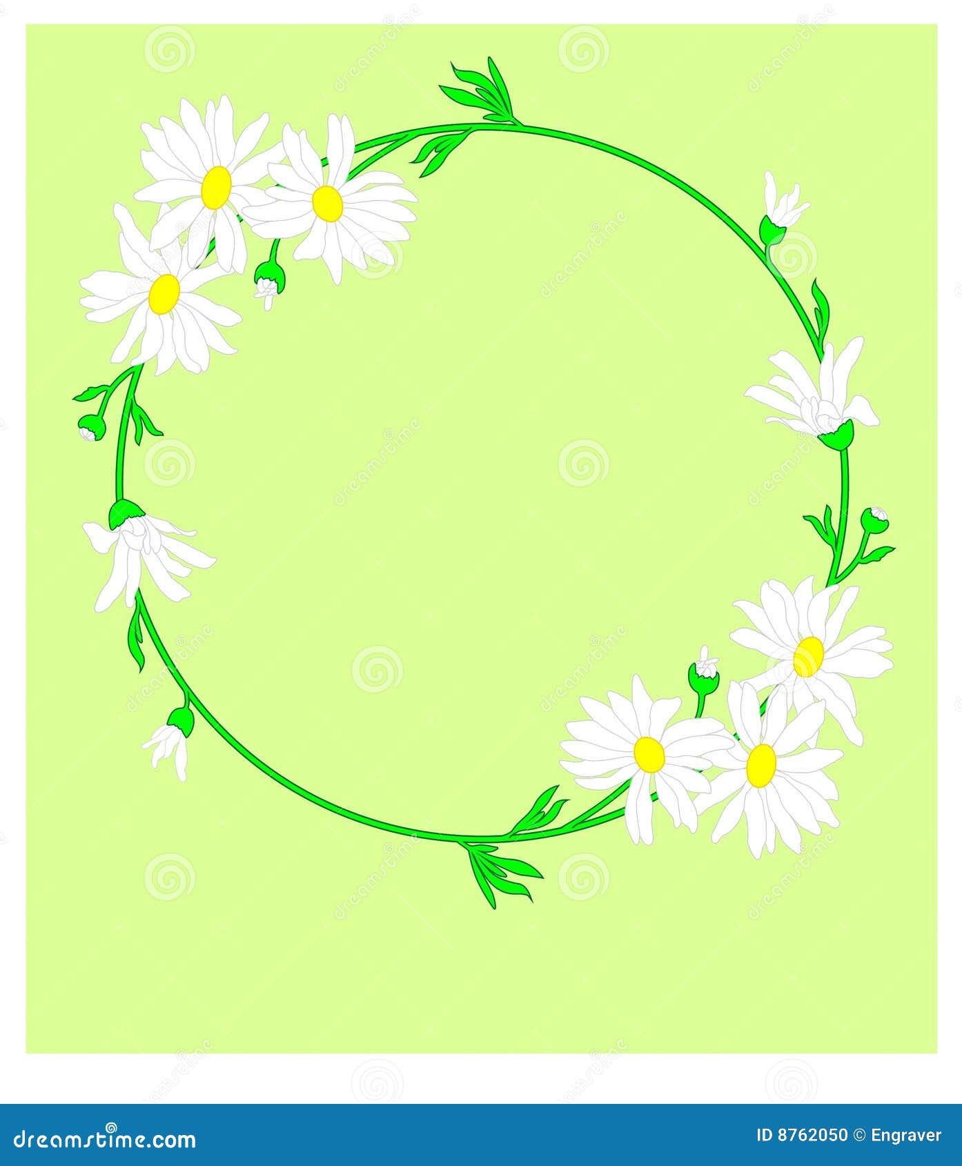 Daisy frame stock vector. Illustration of petal, frame - 8762050