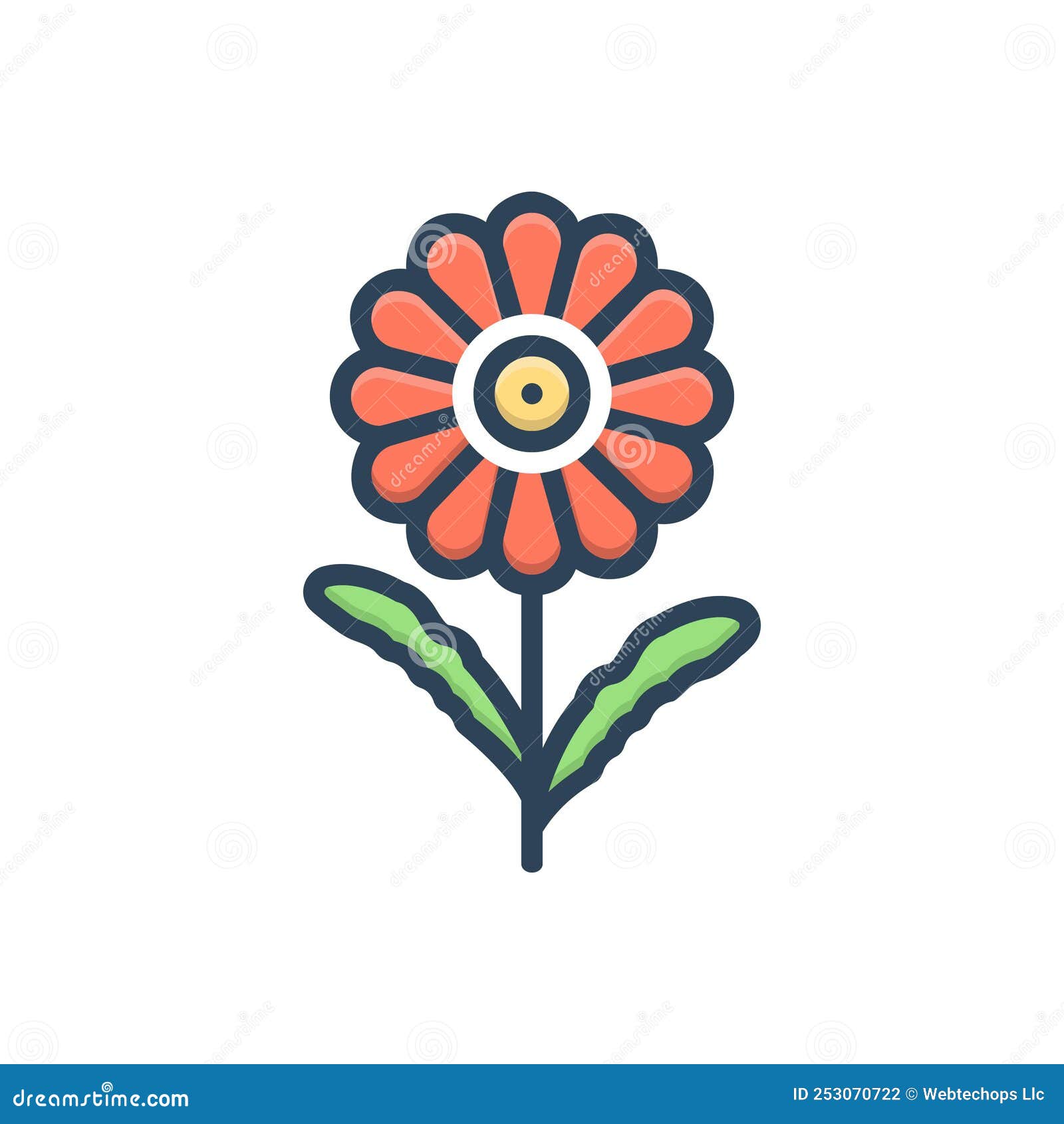 Color Illustration Icon for Daisy, Nature and Flower Stock Vector ...