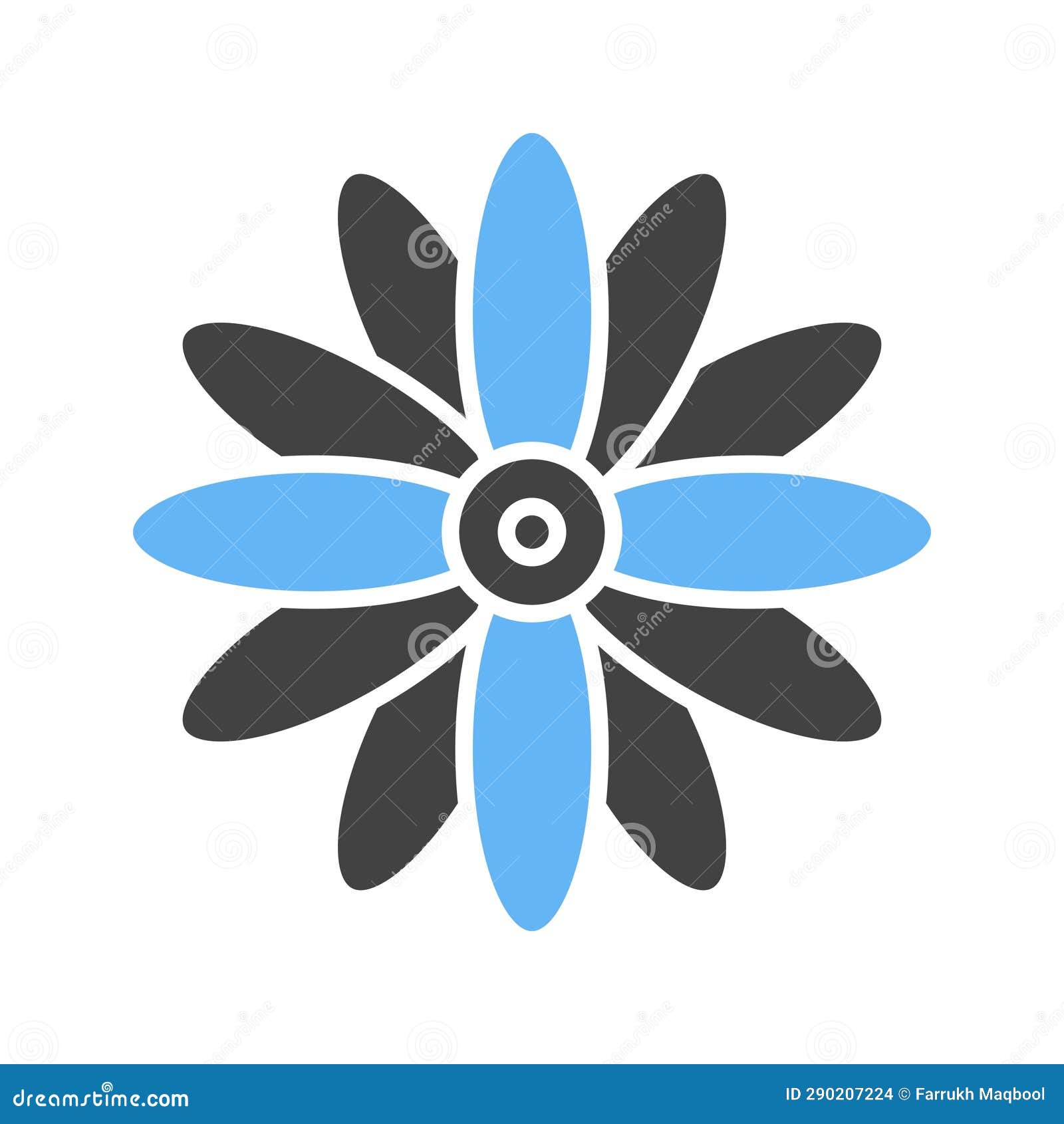 Daisy Icon Image. stock illustration. Illustration of flower - 290207224
