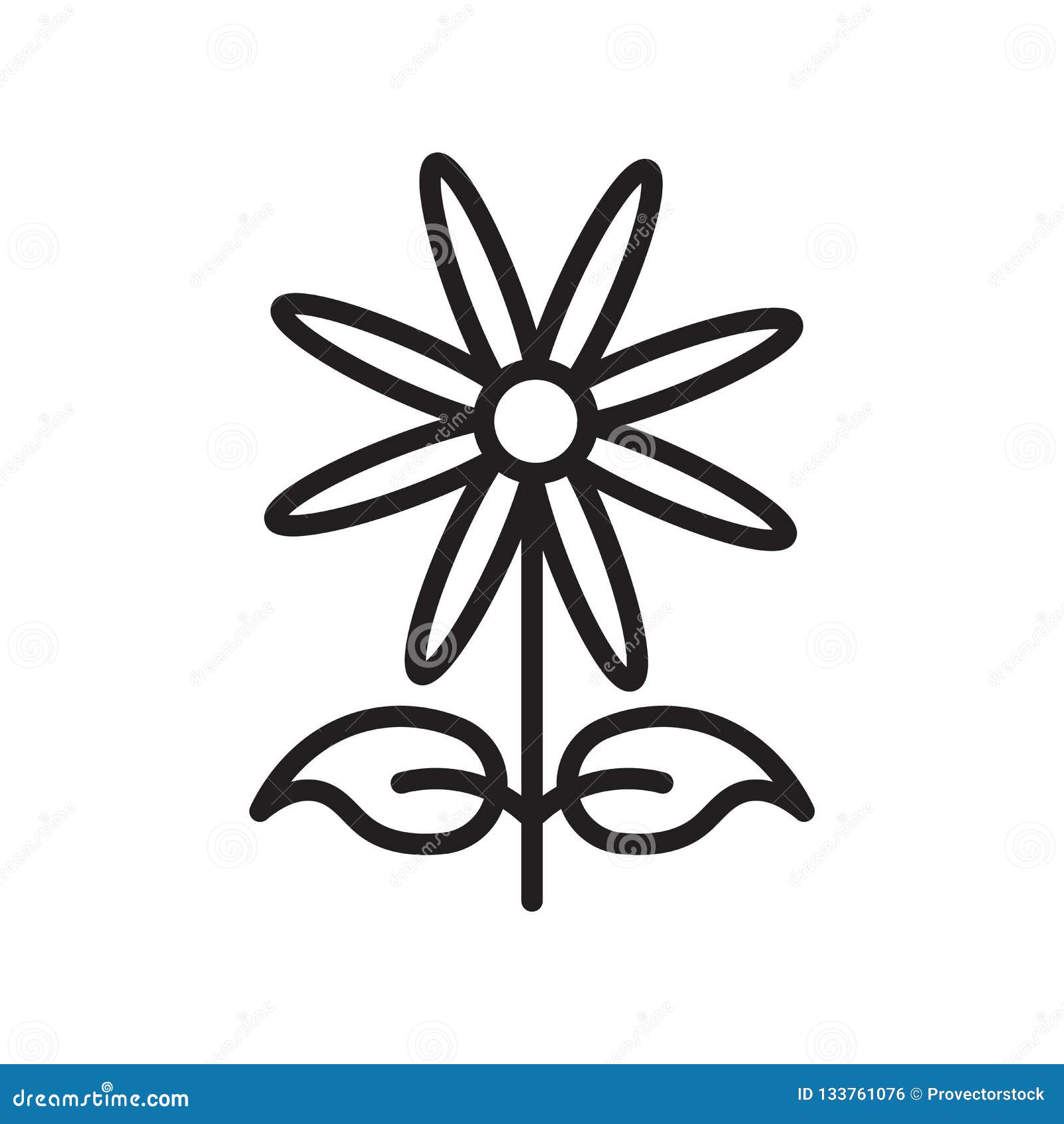 Daisy Icon Vector Sign and Symbol Isolated on White Background Stock ...