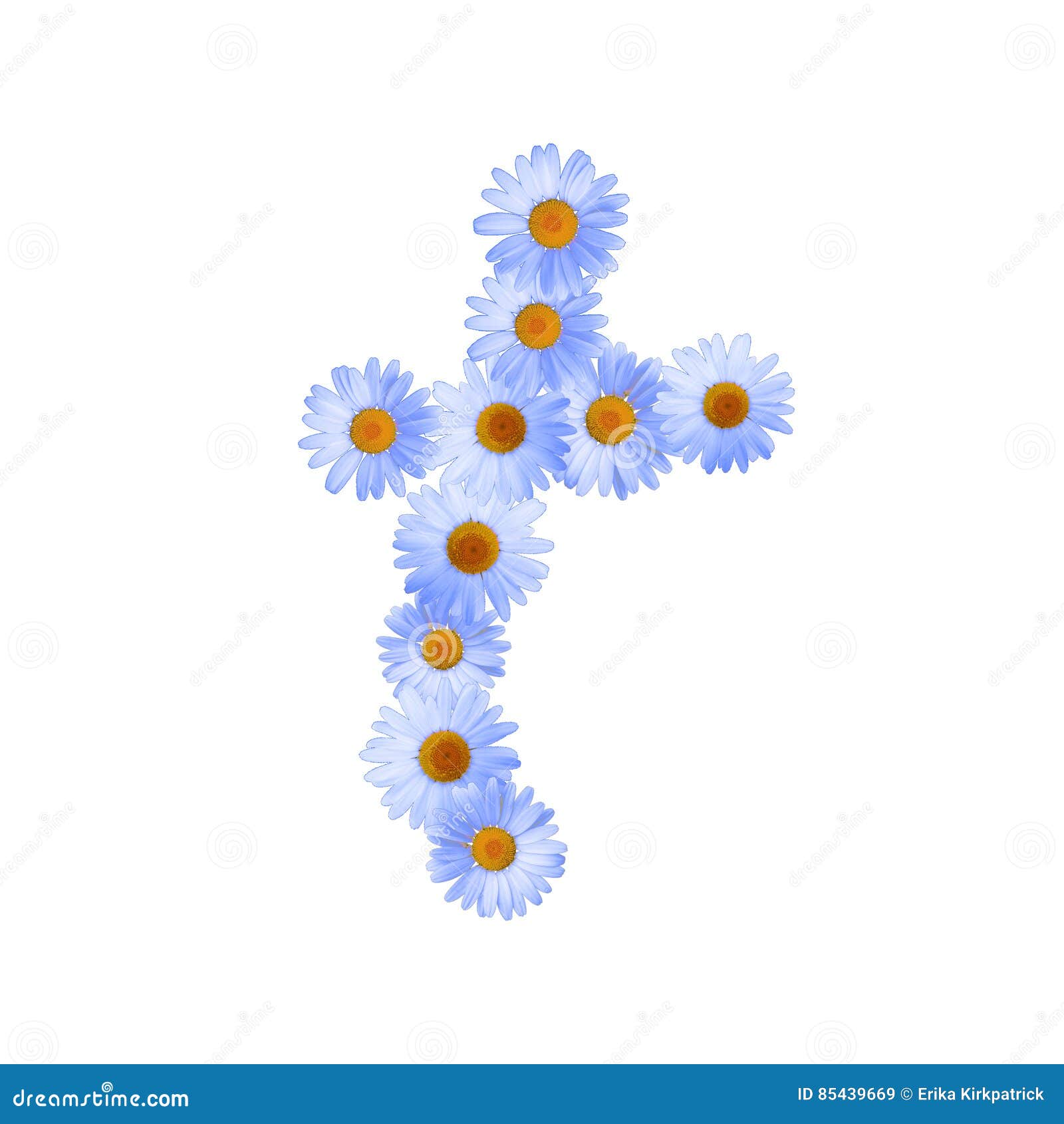 Daisy Letter azul T stock de ilustración. Ilustración de nantes - 85439669