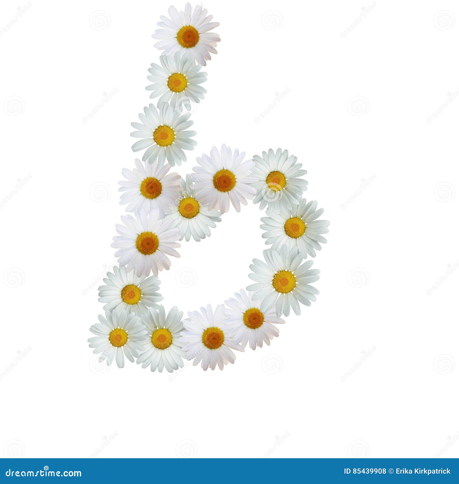 Daisy Letter B stock illustration. Illustration of birthday - 85439908