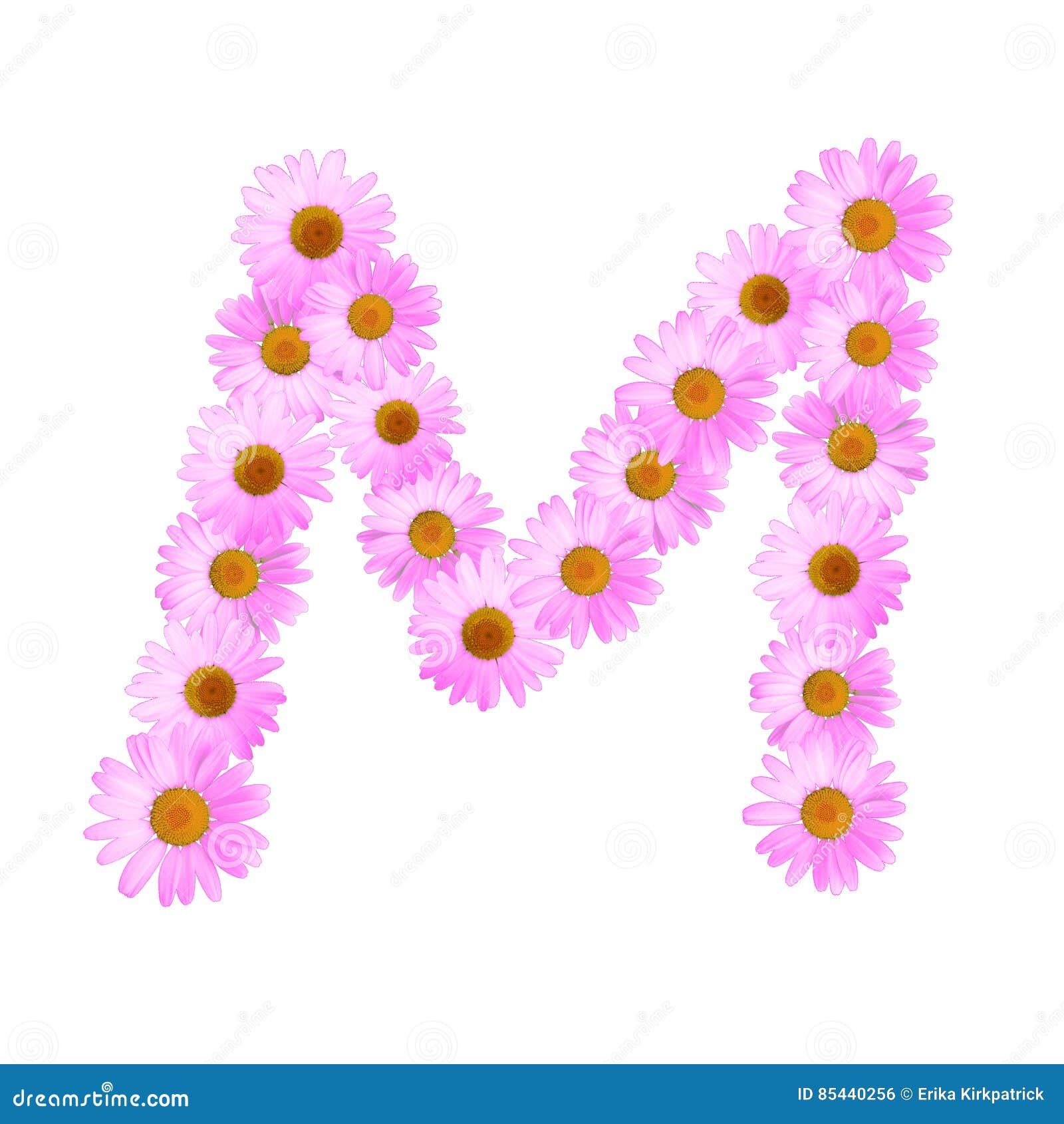 Daisy Letter cor-de-rosa M ilustração stock. Ilustração de bandeira ...