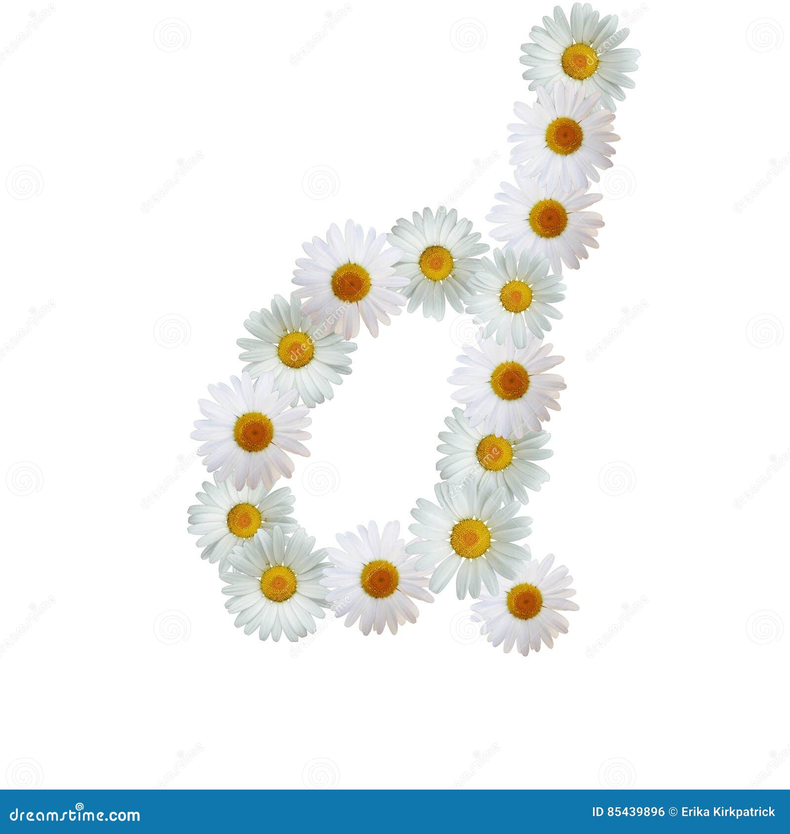 Daisy Letter D stock illustration. Illustration of daisy - 85439896