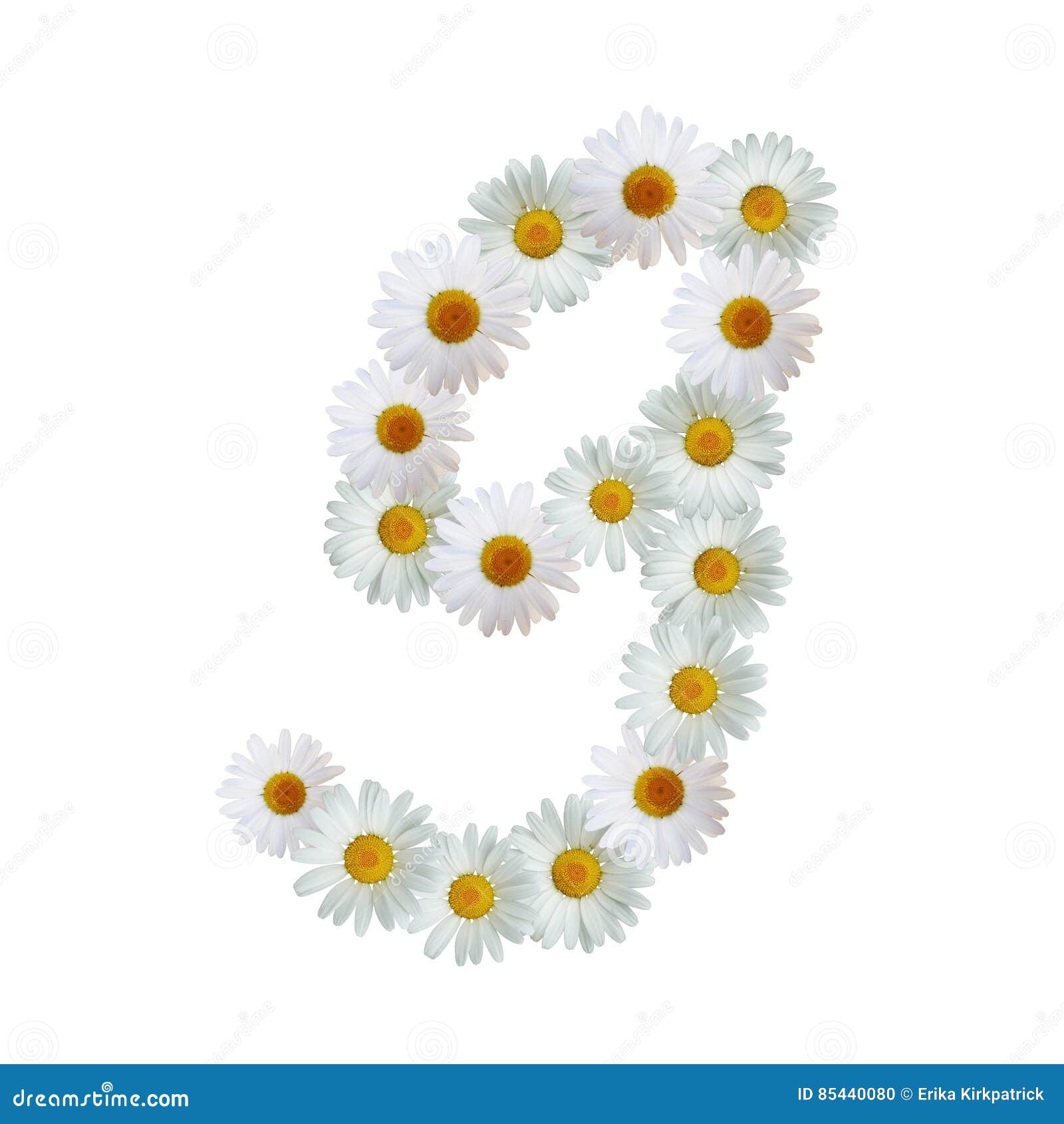 Daisy Letter G stock illustration. Illustration of blossom - 85440080
