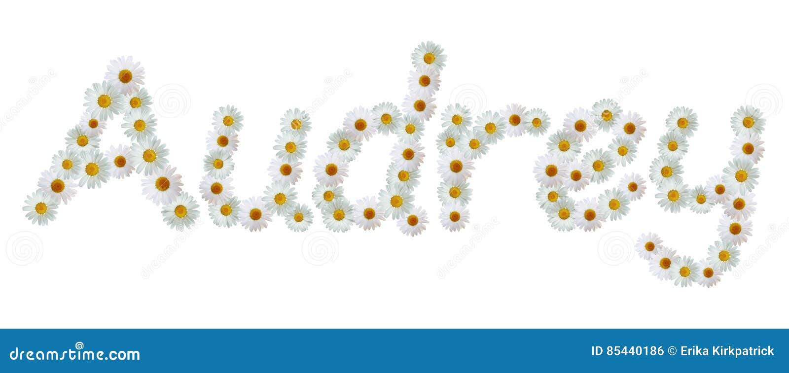 Audrey Name Lettering Tinsels Vector Illustration | CartoonDealer.com ...