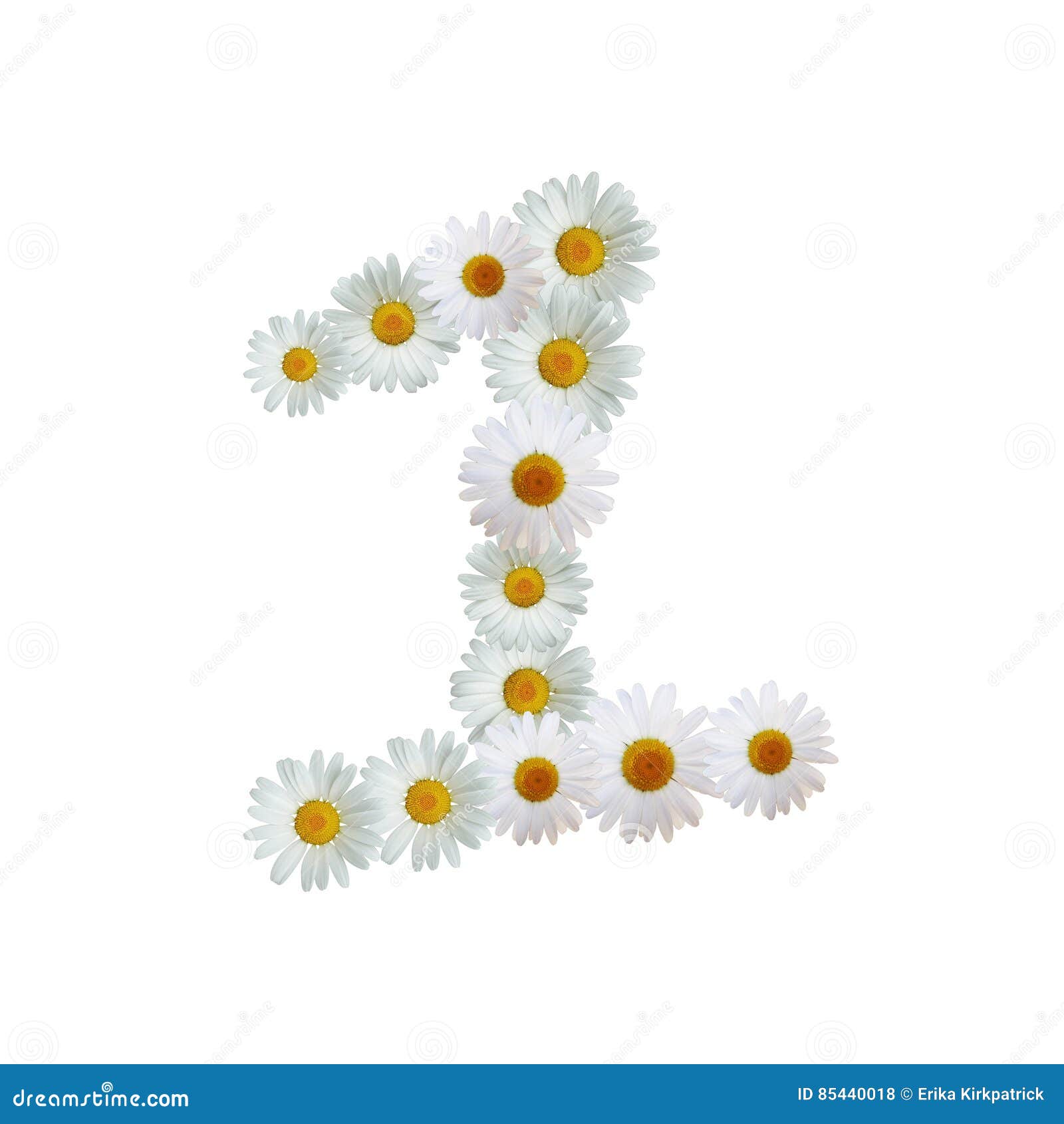 Daisy Number One stock illustration. Illustration of birthday - 85440018
