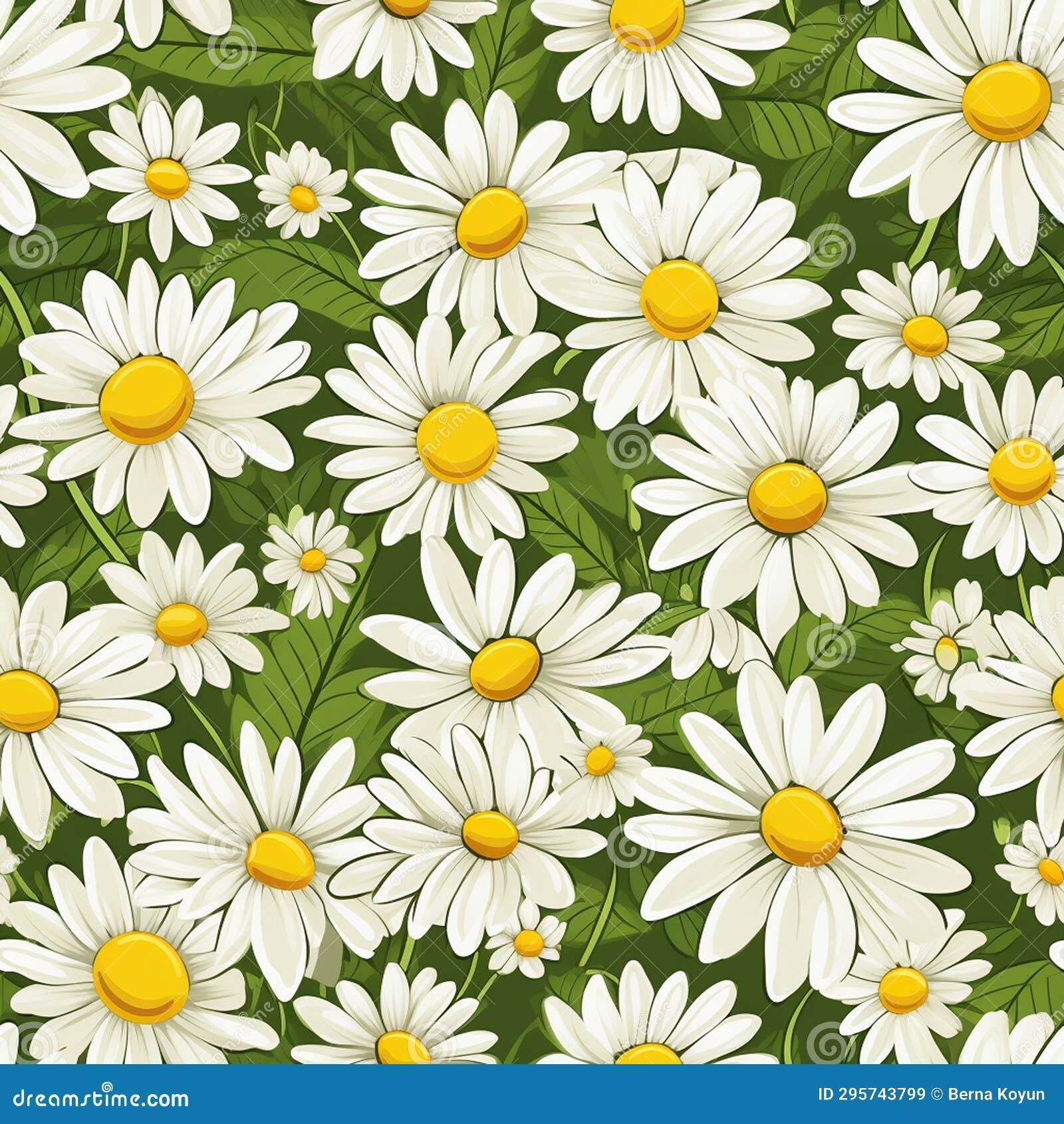 Daisy Pattern for Brochure Design Stock Illustration - Illustration of ...