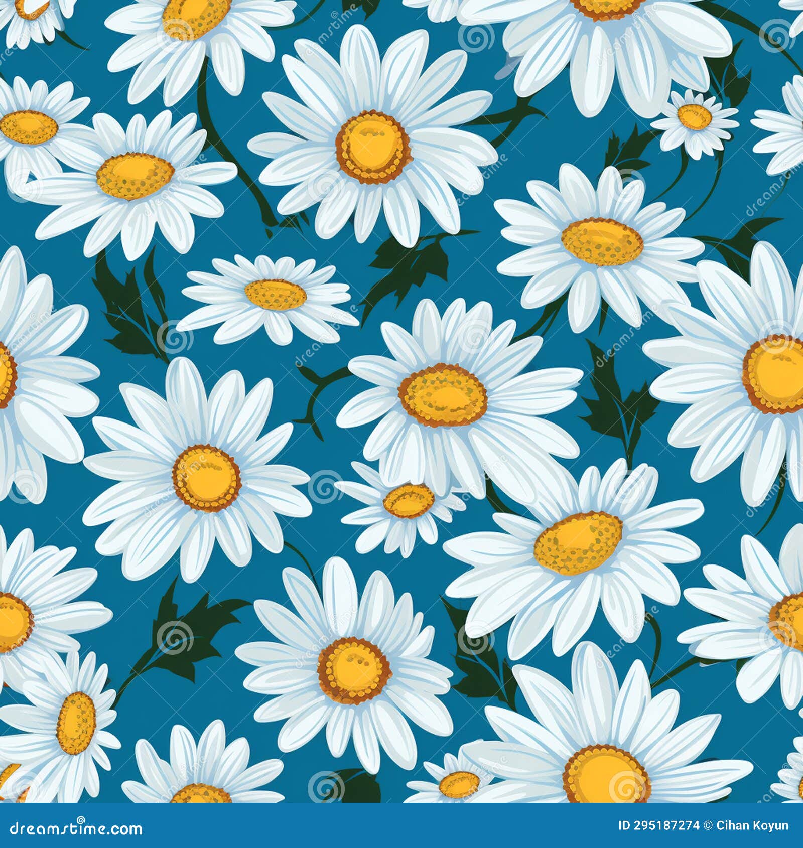 Daisy Pattern for Collage Art Stock Illustration - Illustration of ...