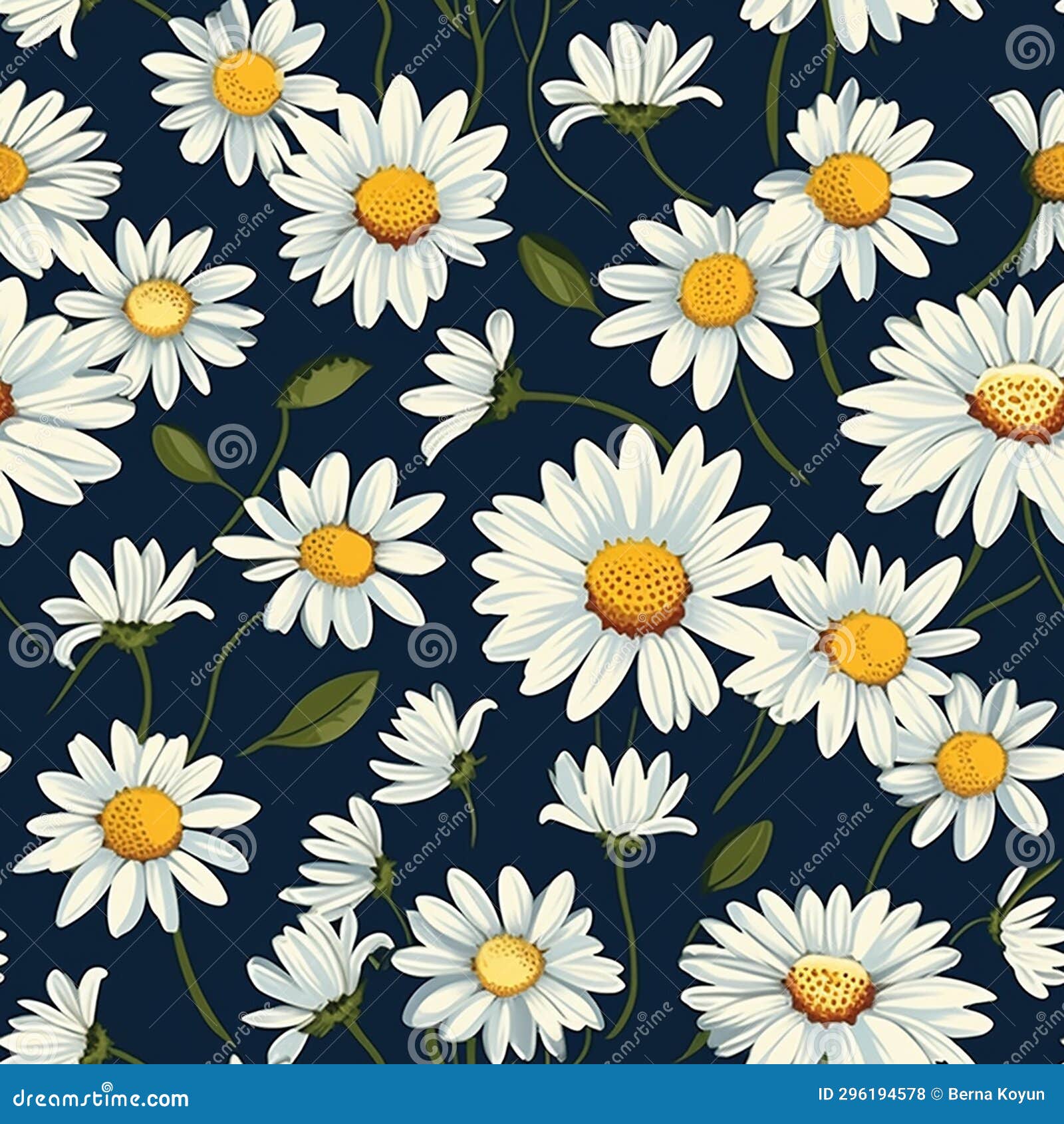 Daisy Pattern for Collage Art Stock Illustration - Illustration of ...