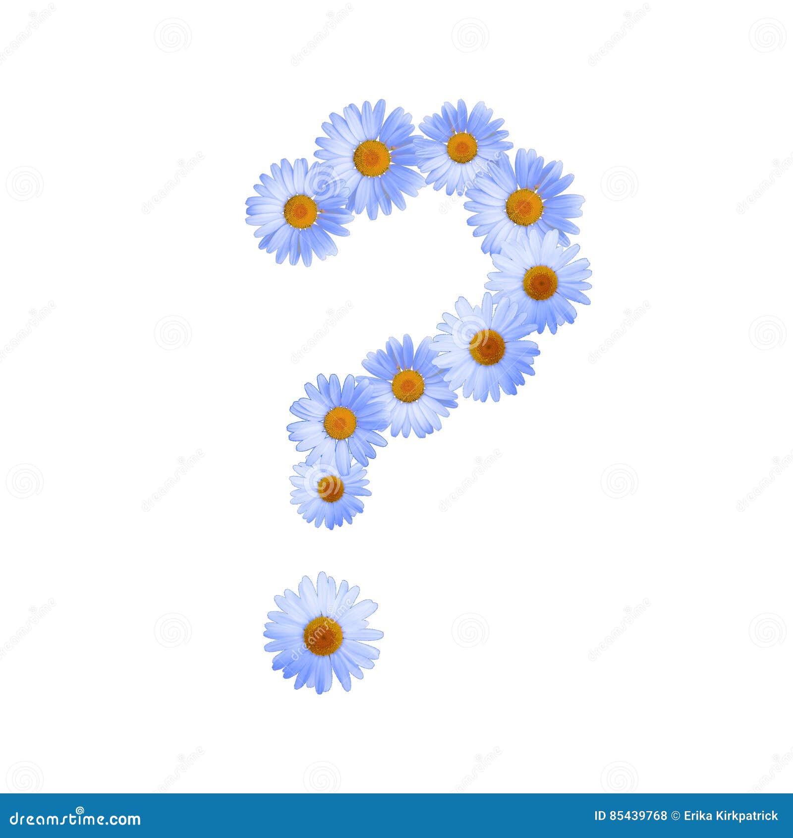 Daisy Question Mark azul stock de ilustración. Ilustración de floral ...