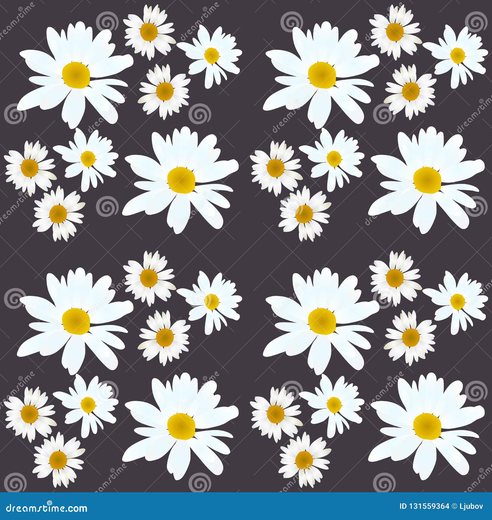 Daisy Vector Illustration Hand Drawn Painted | CartoonDealer.com #52178045