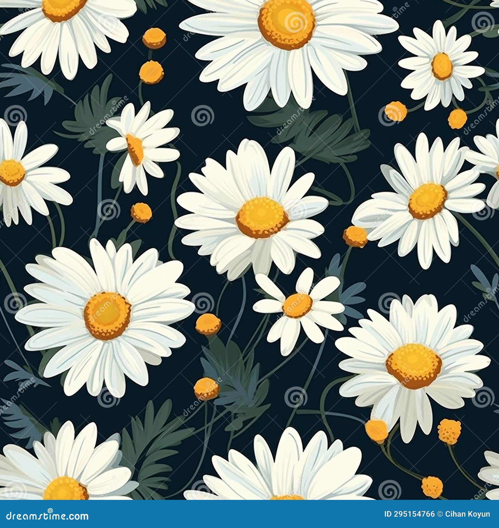 Daisy Website Header for Elegant Homepage Stock Illustration ...