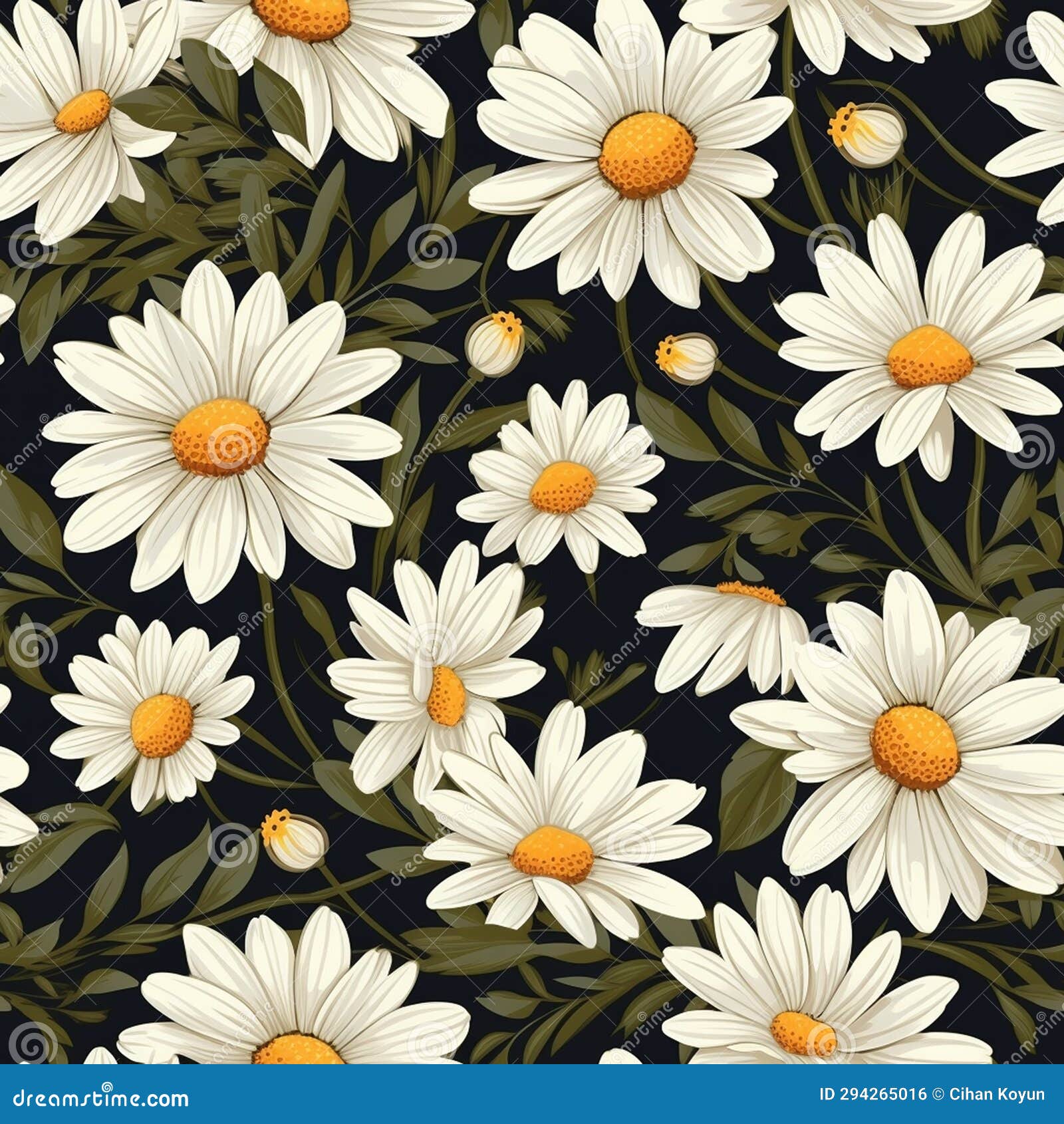 Daisy Website Header for Elegant Look Stock Illustration - Illustration ...
