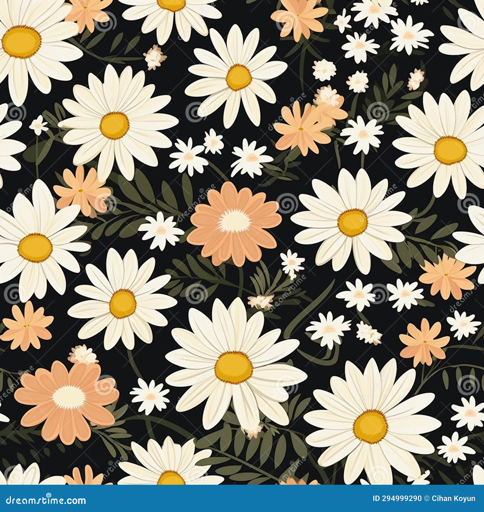 Daisy Website Header for Elegant Look Stock Illustration - Illustration ...