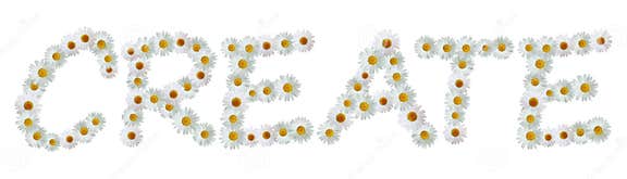 Daisy Word Create stock illustrationer. Illustration av tusensköna ...