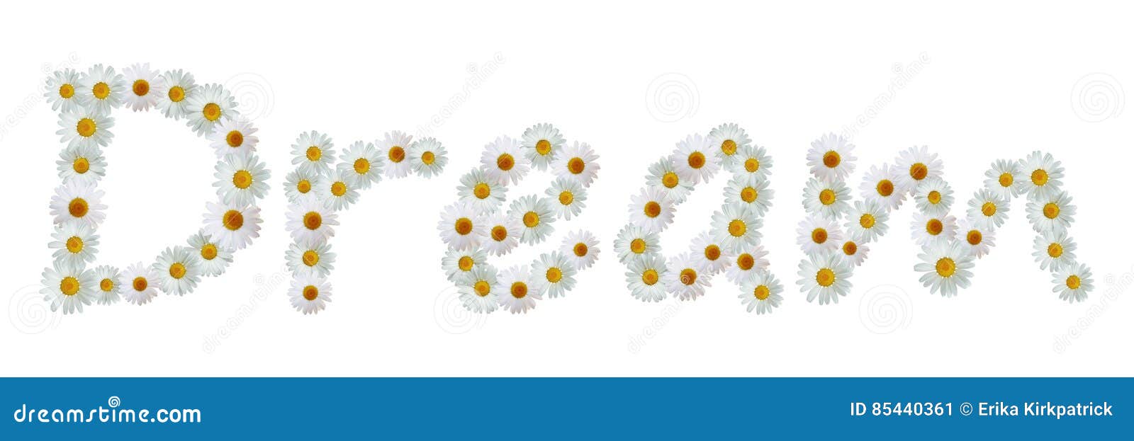 Daisy Word Dream illustration stock. Illustration du carte - 85440361