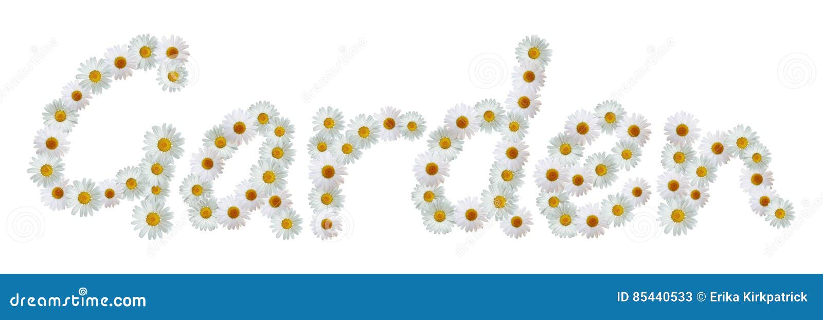 Daisy Word Garden stock illustration. Illustration of summer - 85440533