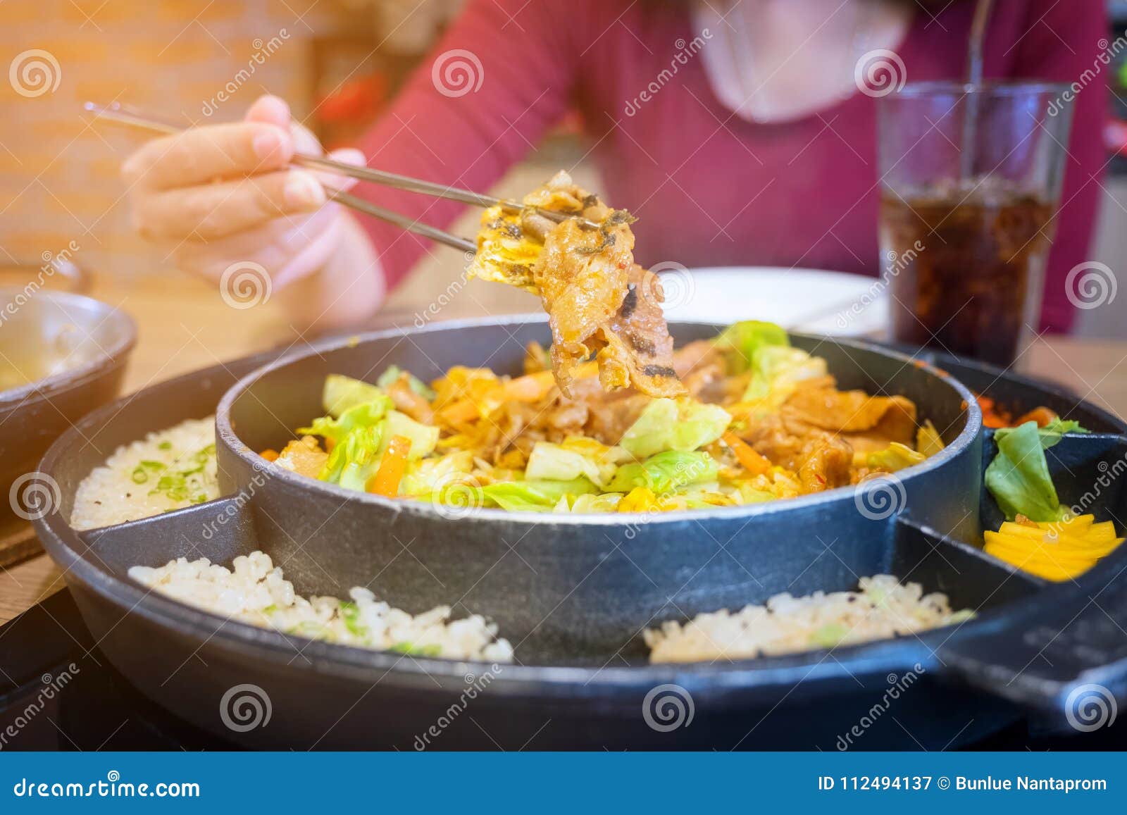 Dak Galbi Seafood on Hot Pan, Korean Food Spicy Stir-fried Chick Stock ... Dak Galbi Seafood on Hot Pan, Korean Food Spicy Stir-fried Chick Stock ...