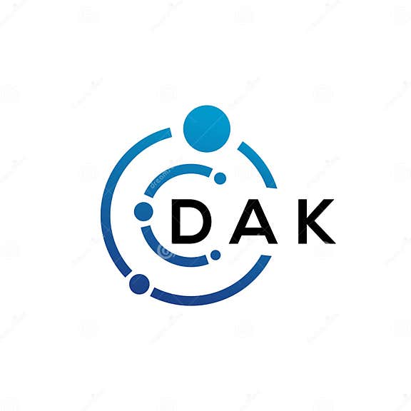 DAK Letter Logo Design on White Background. DAK Creative Initials ...