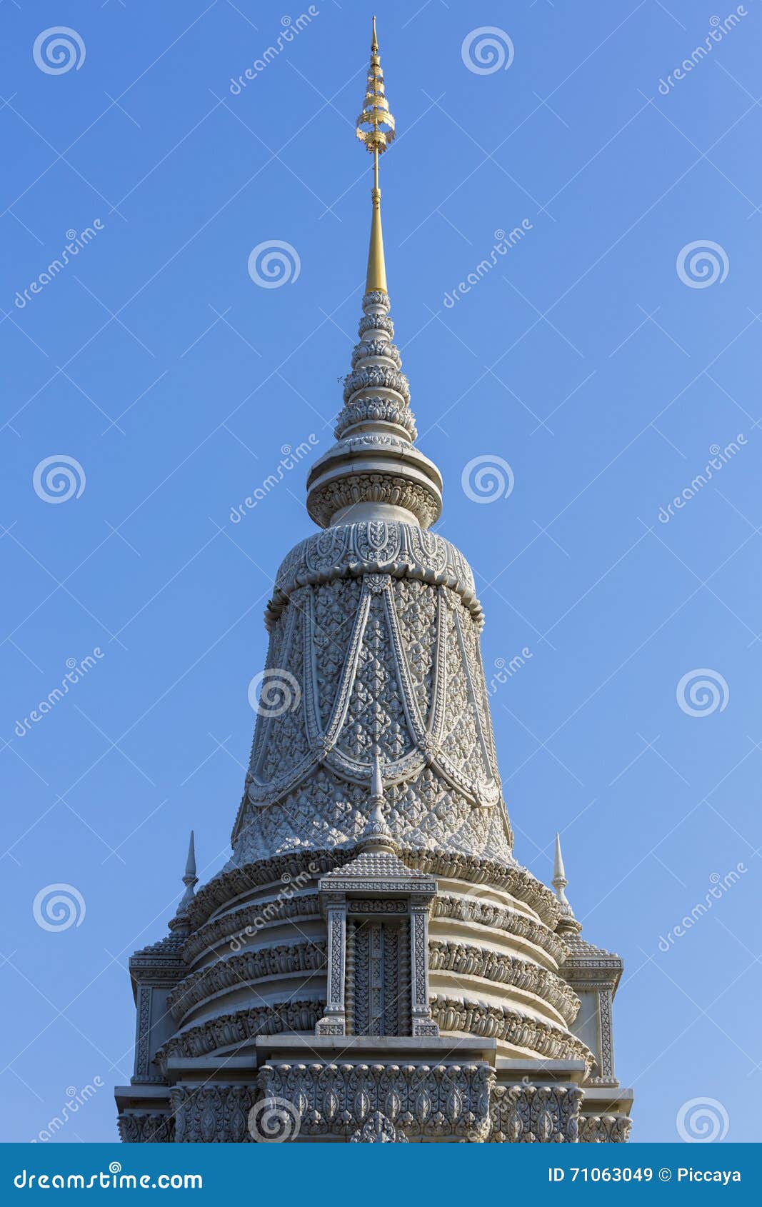 Dak Van Tempel in Royal Palace, Phnom Penh Khmer Architectu Stock ...