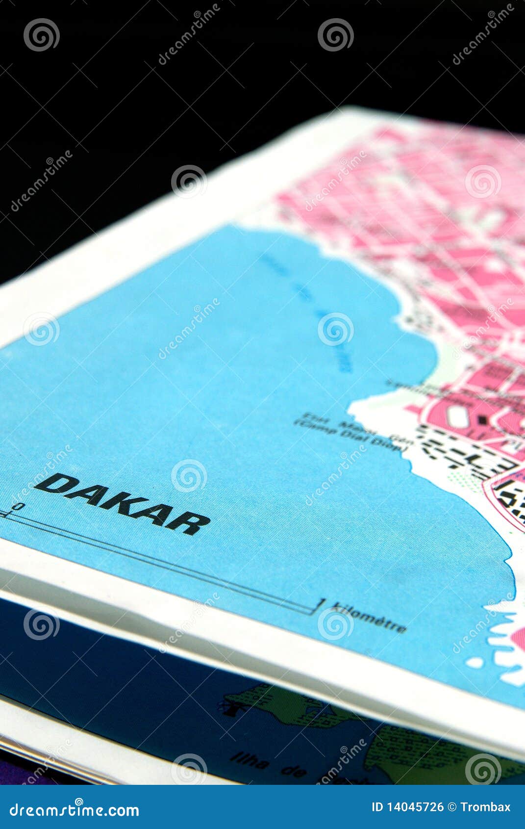 Dakar map detail stock photo. Image of senegal, dash - 14045726