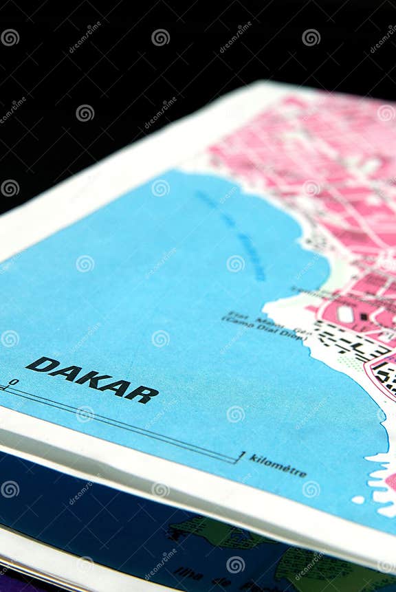 Dakar map detail stock photo. Image of senegal, dash - 14045726