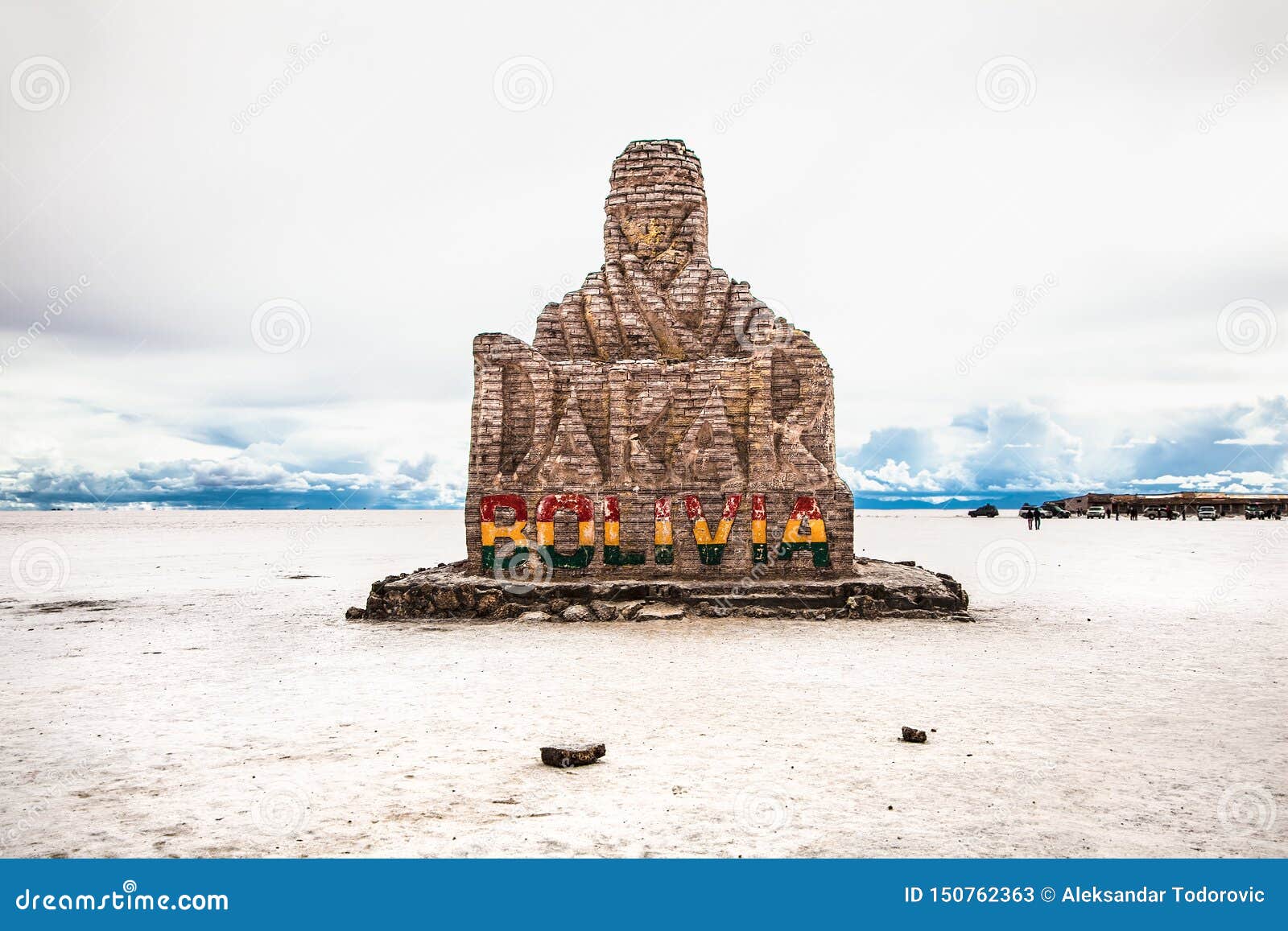 Dakar Monument on Salar De Uyuni Salt Flat, Bolivia Editorial Stock ...
