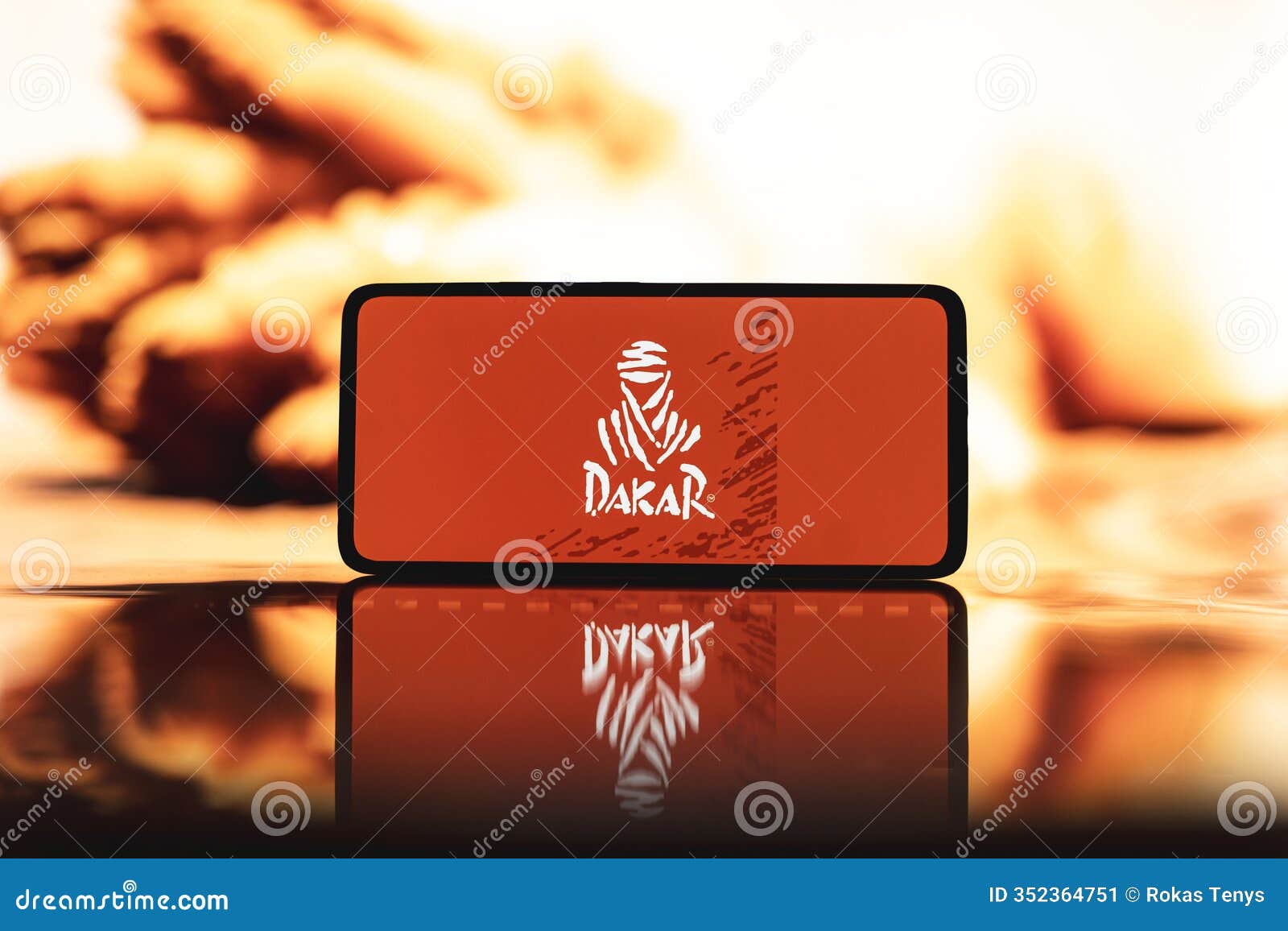 Dakar Rally Logo Displayed on Screen Editorial Photo - Image of ...