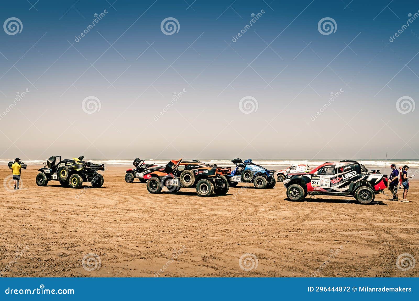 Dakar Rally Raid Trucks and Buggy at the Start of the Morocco Desert ...