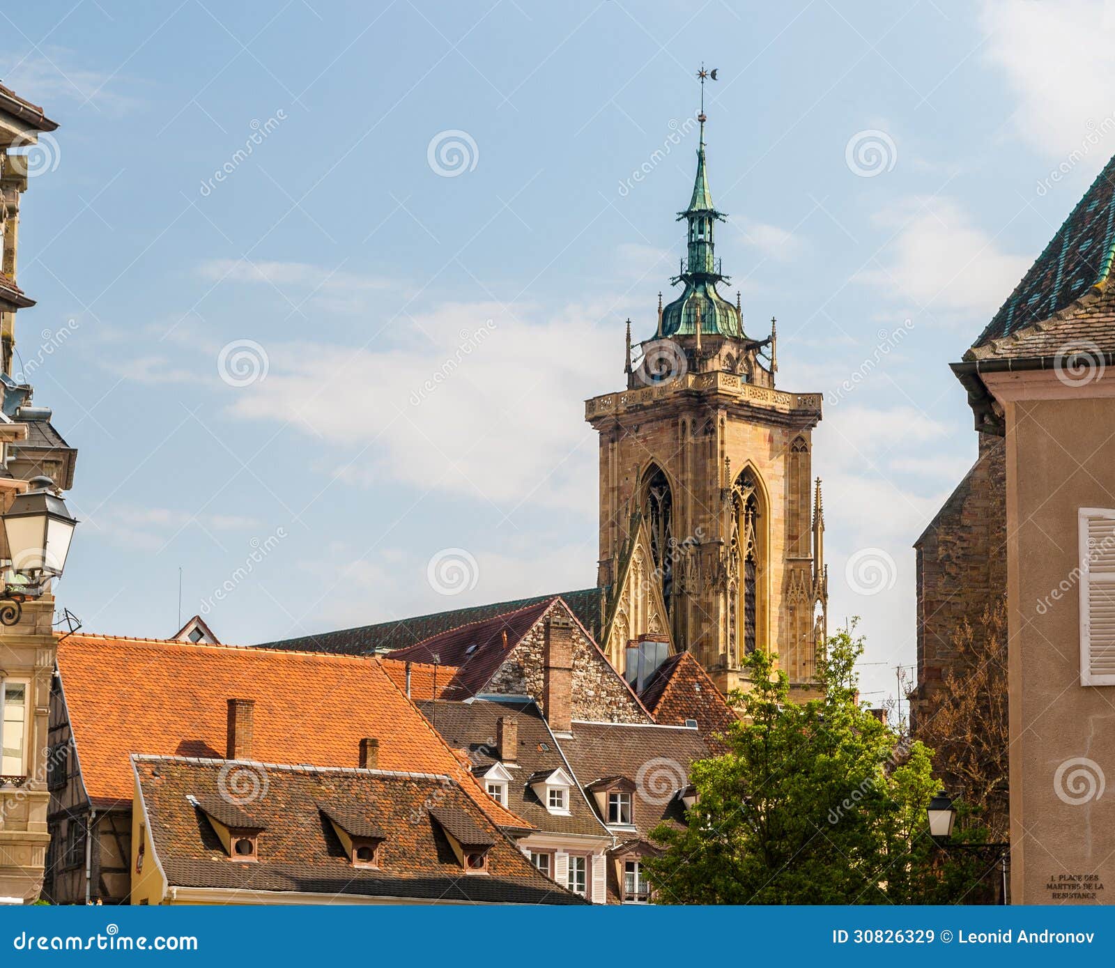 Daken Van Colmar Stad, De Elzas, Frankrijk Stock Afbeelding - Image of ...