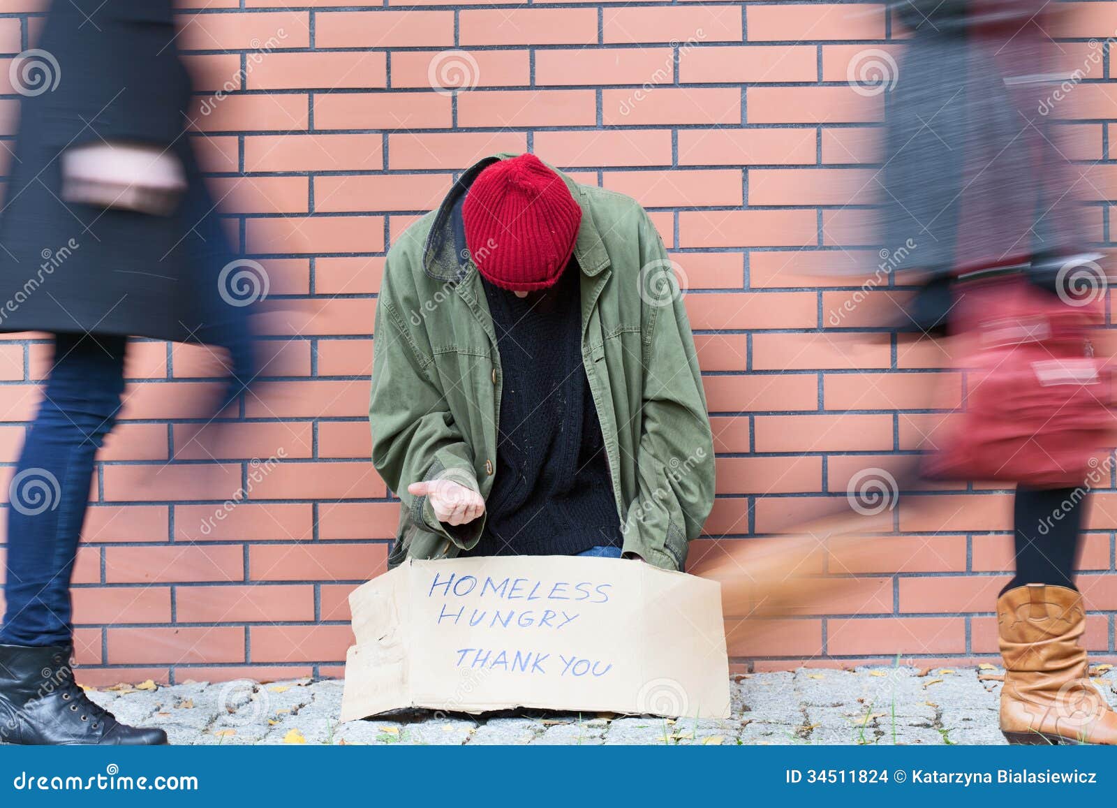 Dakloosheid in Een Grote Stad Stock Foto - Image of wanhoop ...