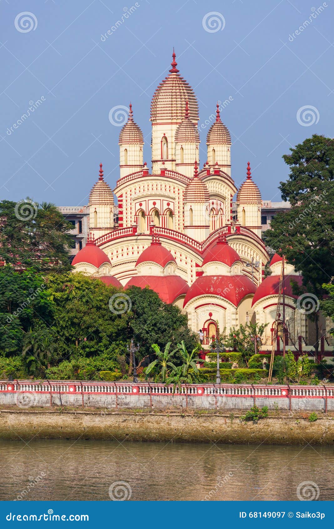 Dakshineswar Kali Temple image stock. Image du ganges - 68149097