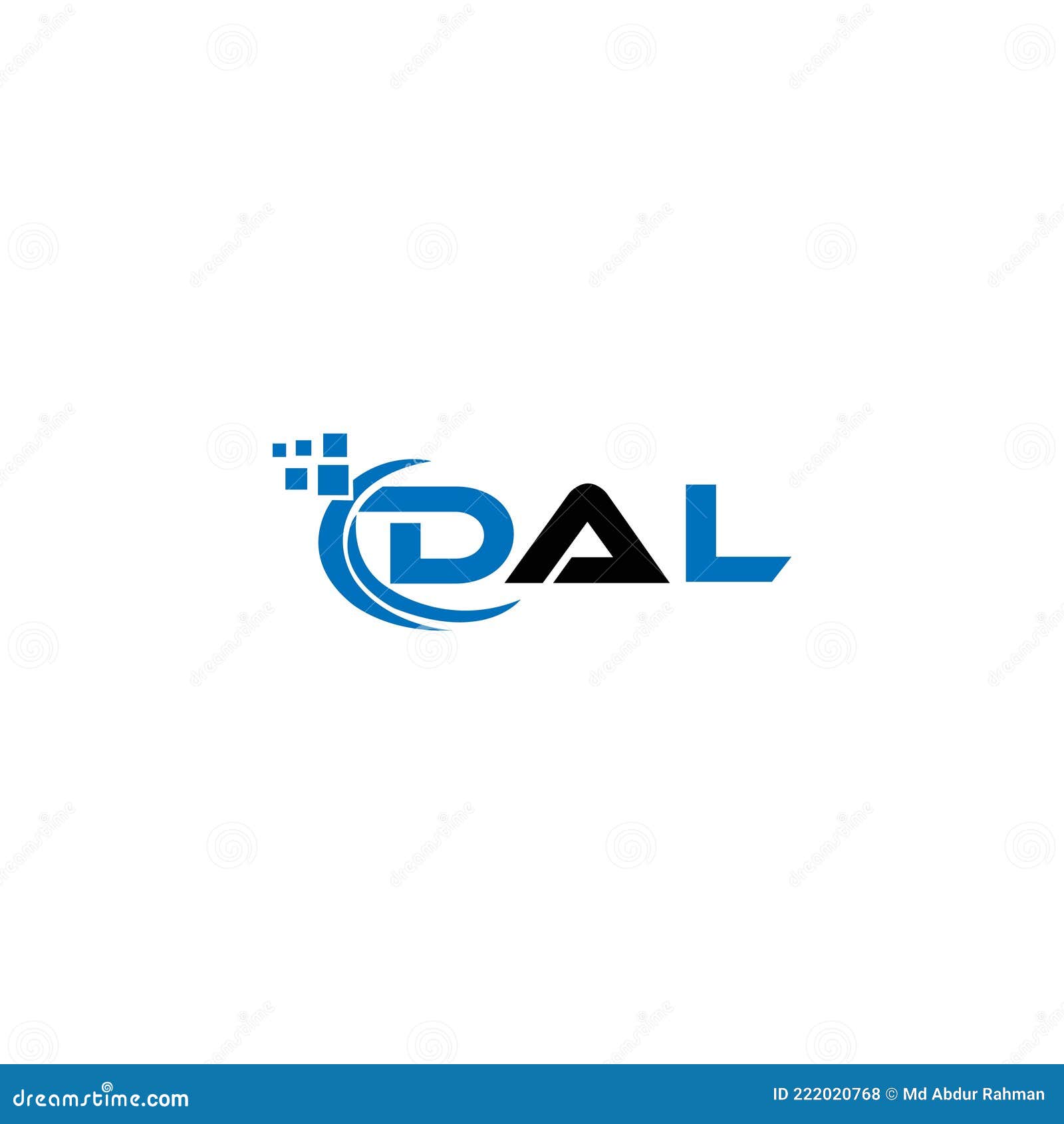 DAL Letter Logo Design on White Background. DAL Creative Initials ...