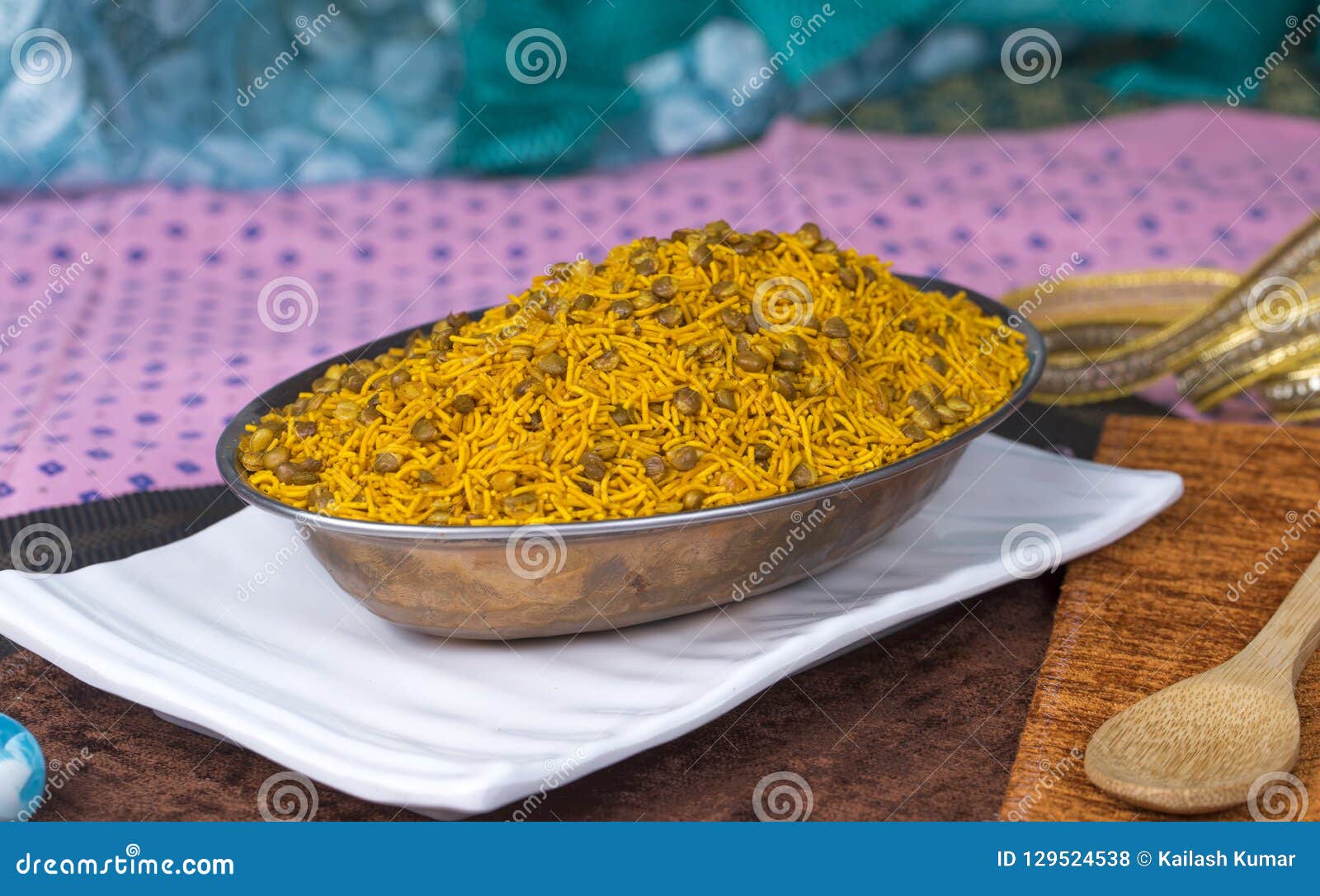 Dal Moth stock photo. Image of noodles, gram, chevra - 129524538