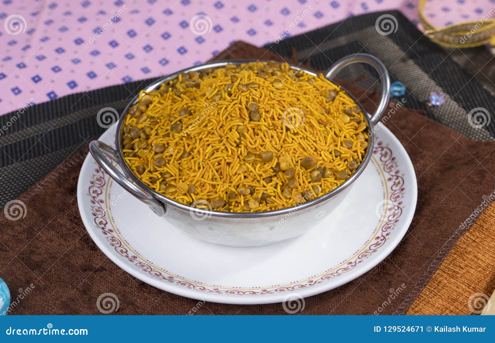 Dal Moth stock image. Image of cooked, crispy, noodles - 129524671
