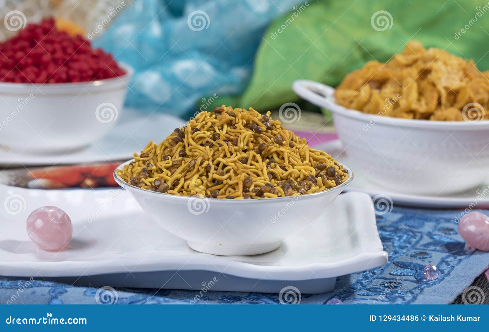 Dal Moth Namkeen photo stock. Image du cuit, homemade - 129434486