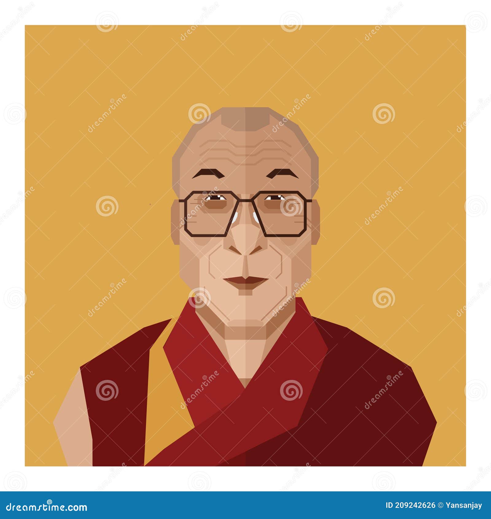 14th Dalai Lama Tenzin Gyatzo Editorial Photo - Illustration of ...