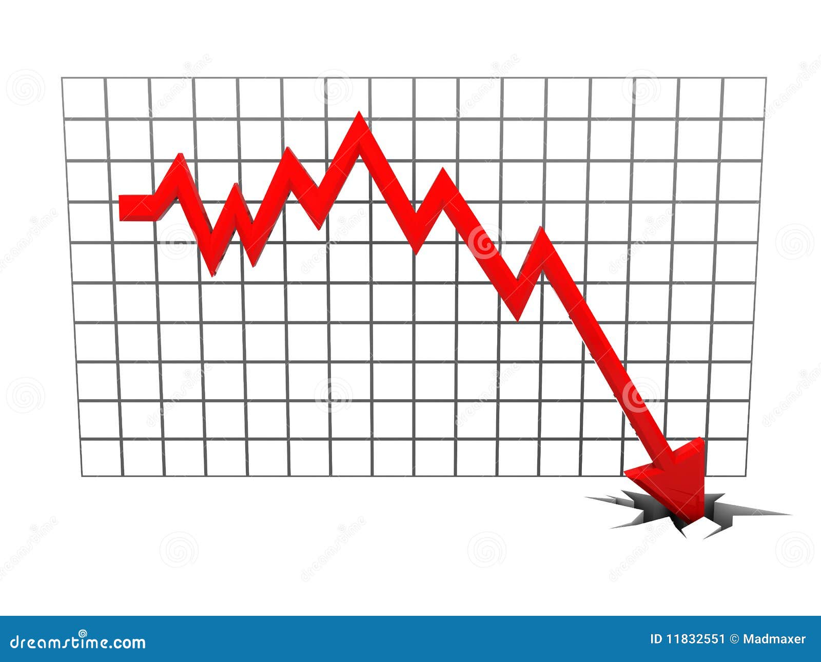 Dalend diagram stock illustratie. Illustration of daling - 11832551